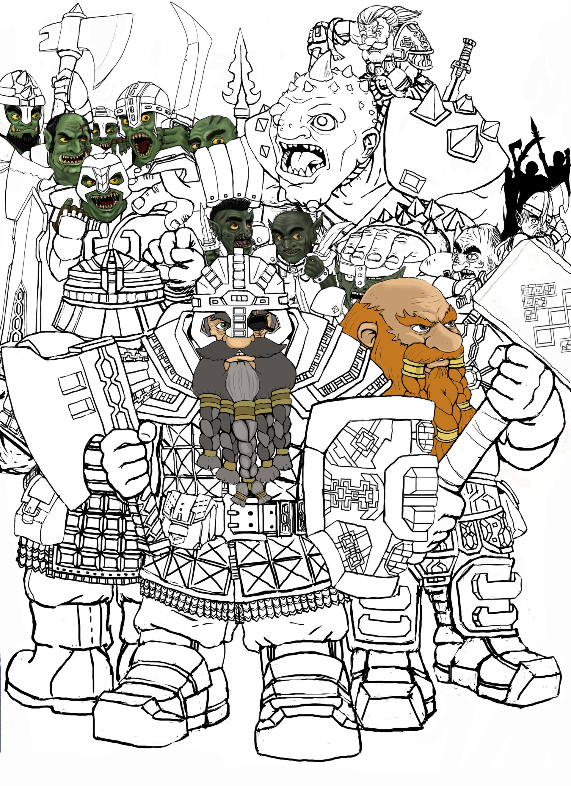 ArtStation - WIP Brave dwarves