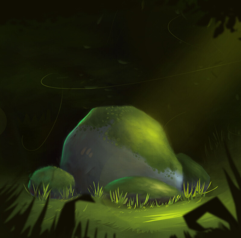 ArtStation - stone in the forest