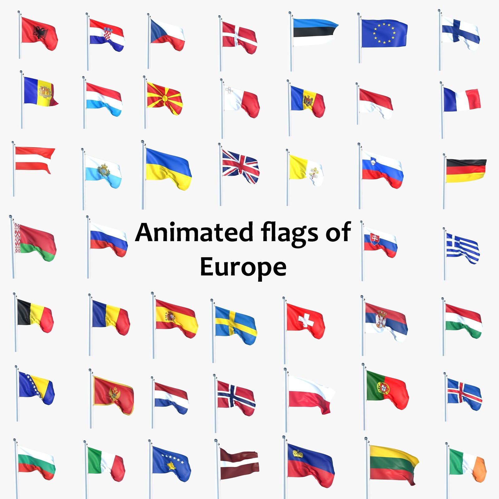 Renatas Perveinis - Animated flags of Europe