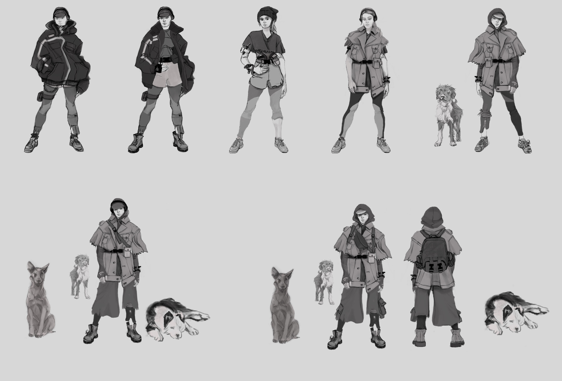 ArtStation - Post apocalyptic world- girl costume