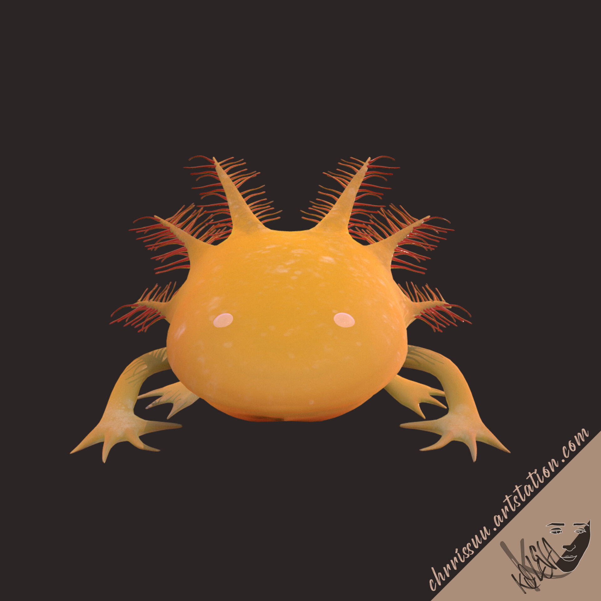 ArtStation - Axolotl 3D Second Edit
