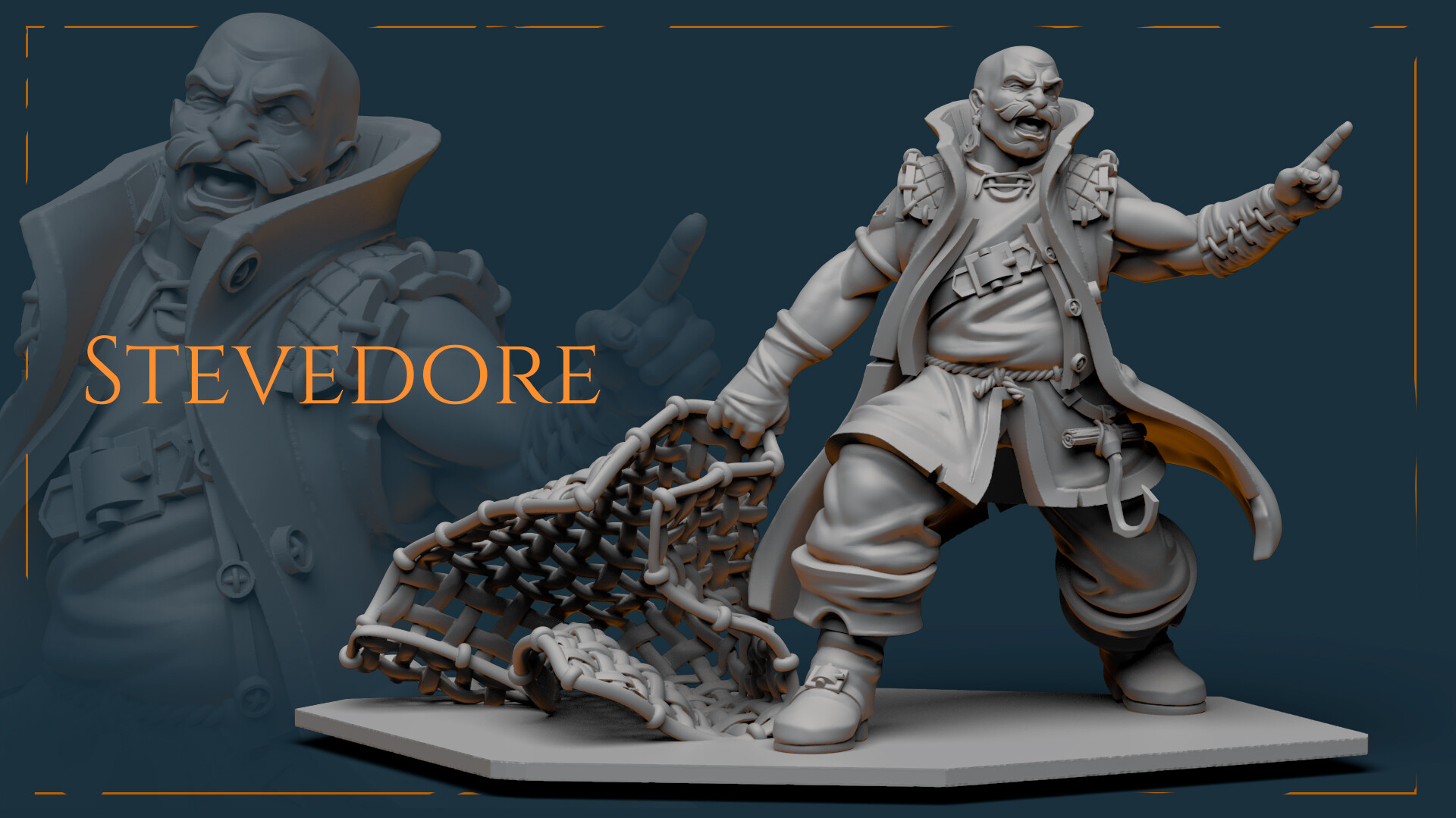 ArtStation - Stevedore miniature for DnD