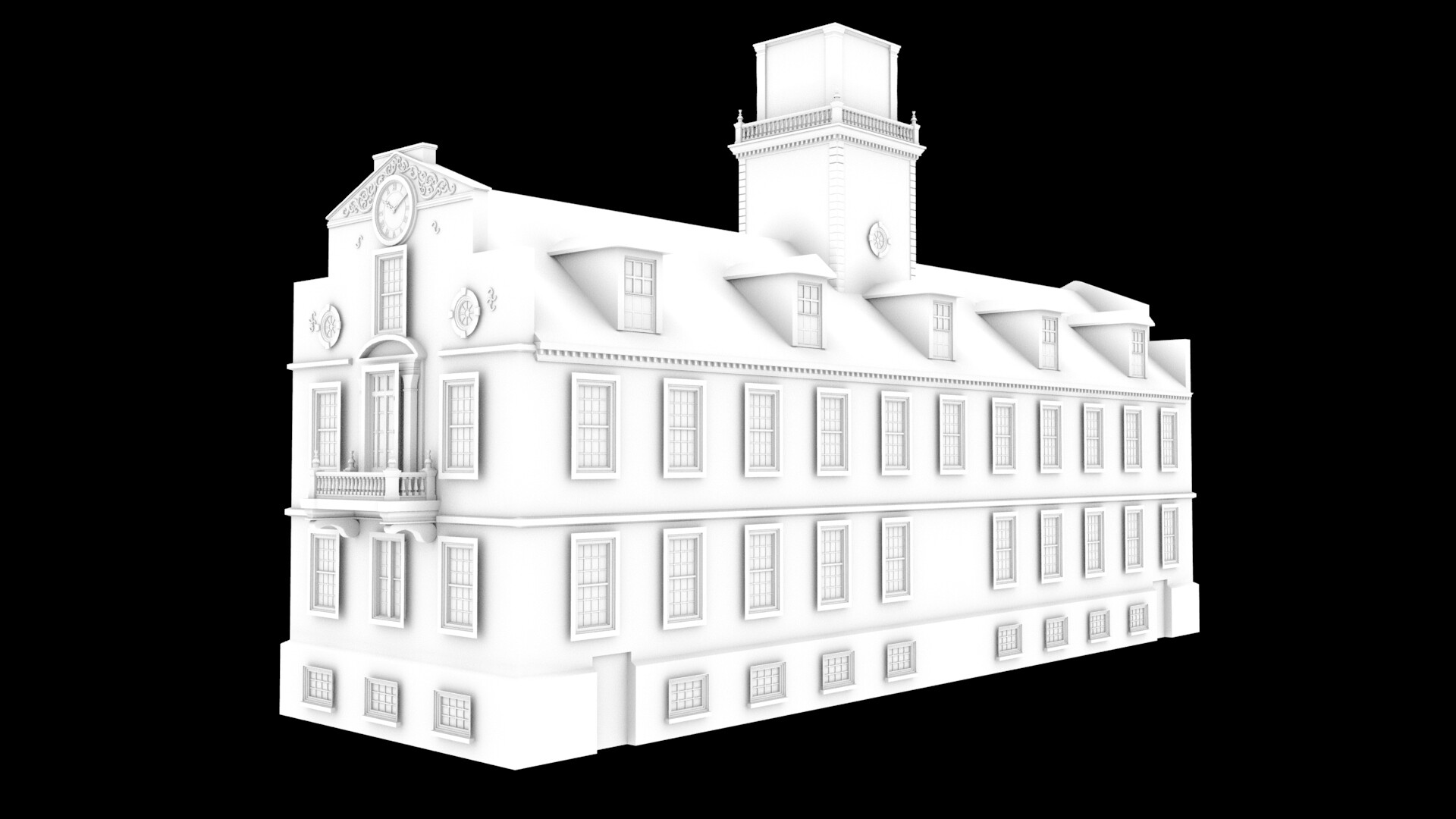 ArtStation - Old State House Model (WIP part 01)
