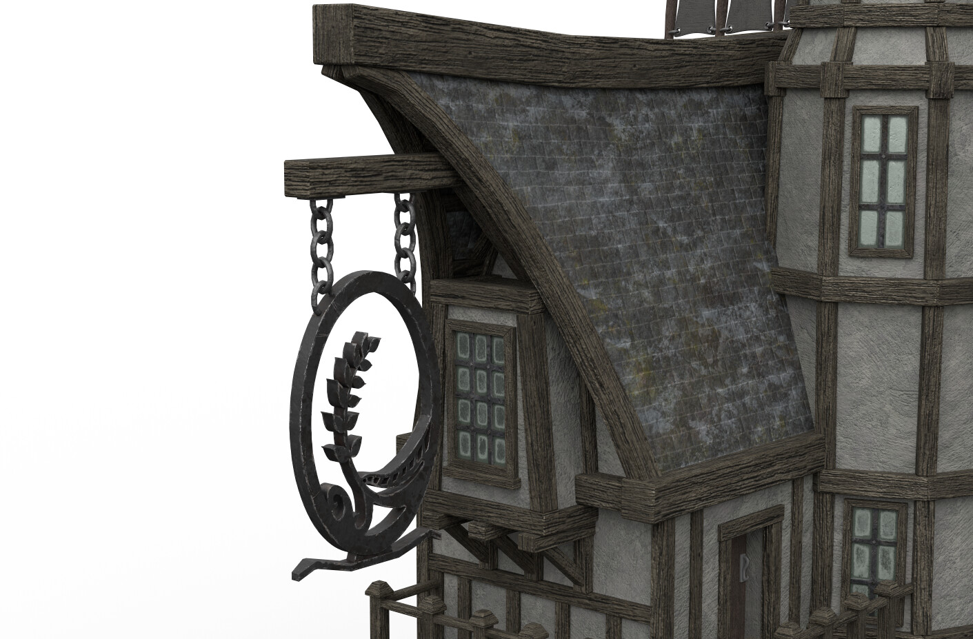 3D Tudor - Medieval Windmill & Water Wheel Unreal Engine 5
