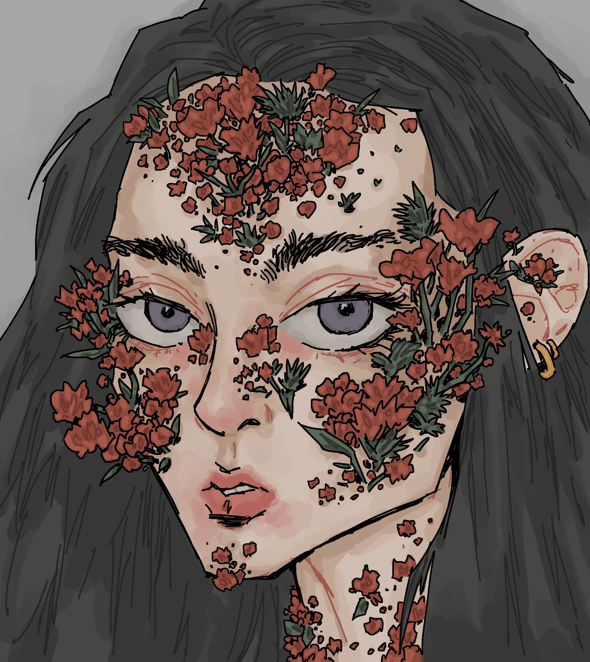 ArtStation - flower face