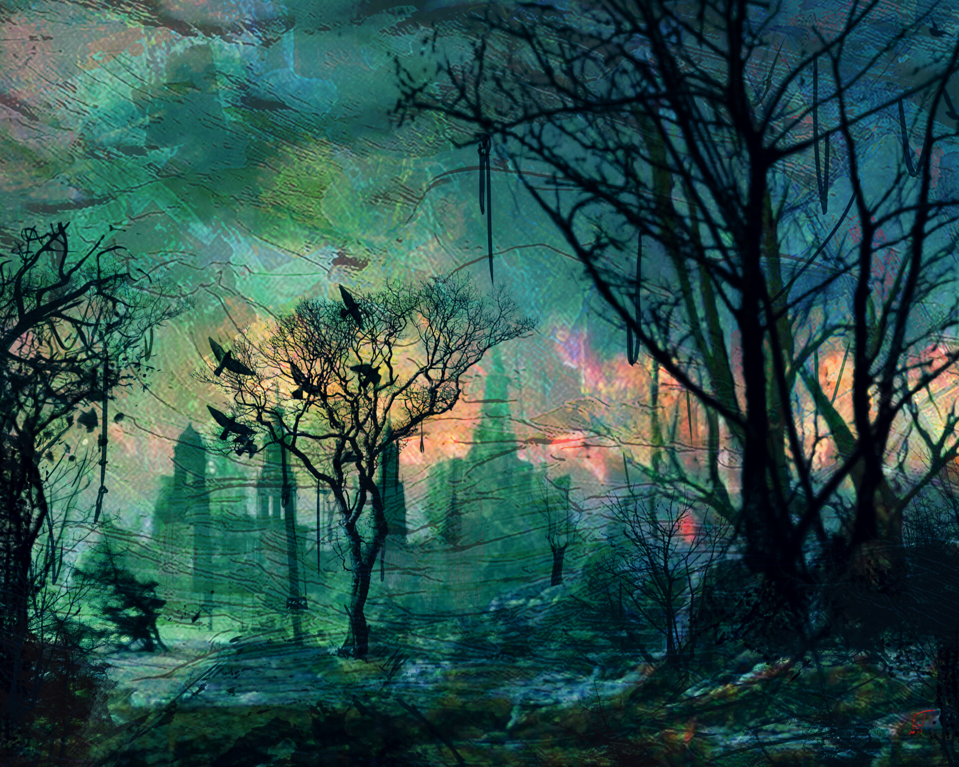 ArtStation - Dark Town Concept