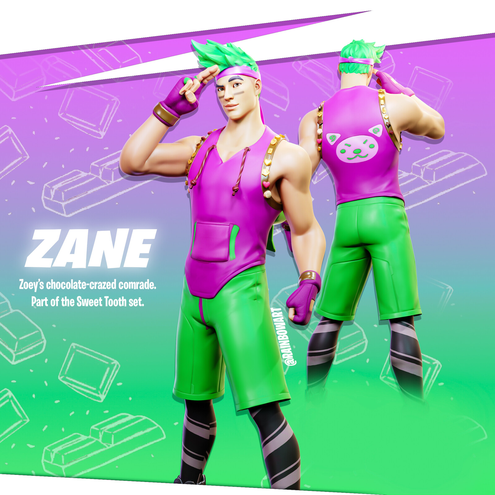 Rainb0wArt - “Zane” - A Male Version of Zoey!