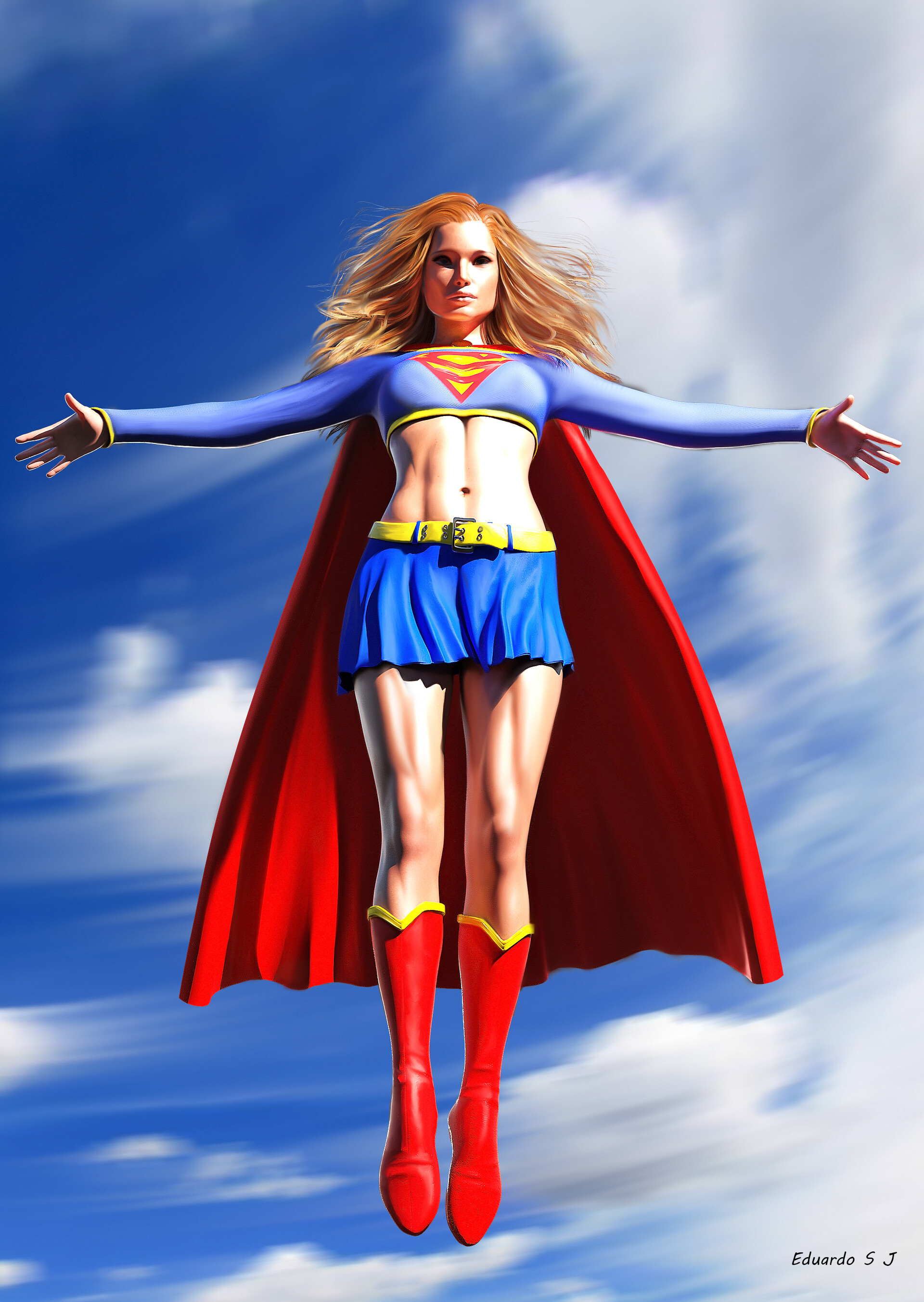 ArtStation - Super Girl in the Clouds