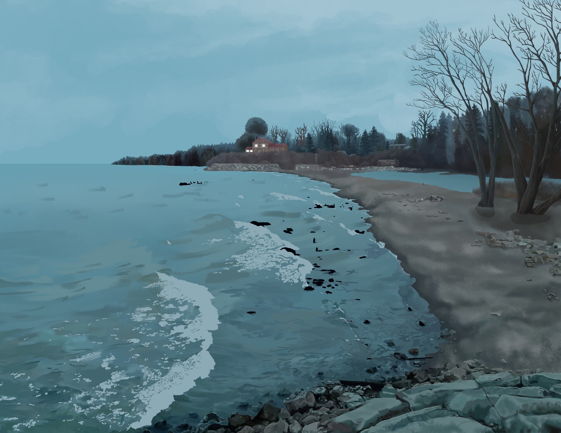 ArtStation - Lake Ontario W.I.P.
