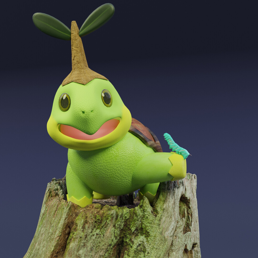 ArtStation - Turtwig with his friend