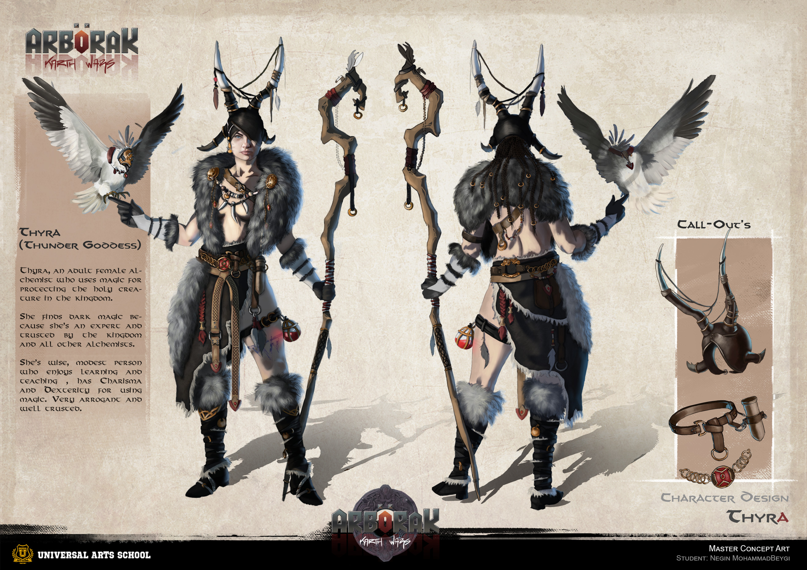 Negin Beygi Personal Portfolio - Thyra - Viking Character Design