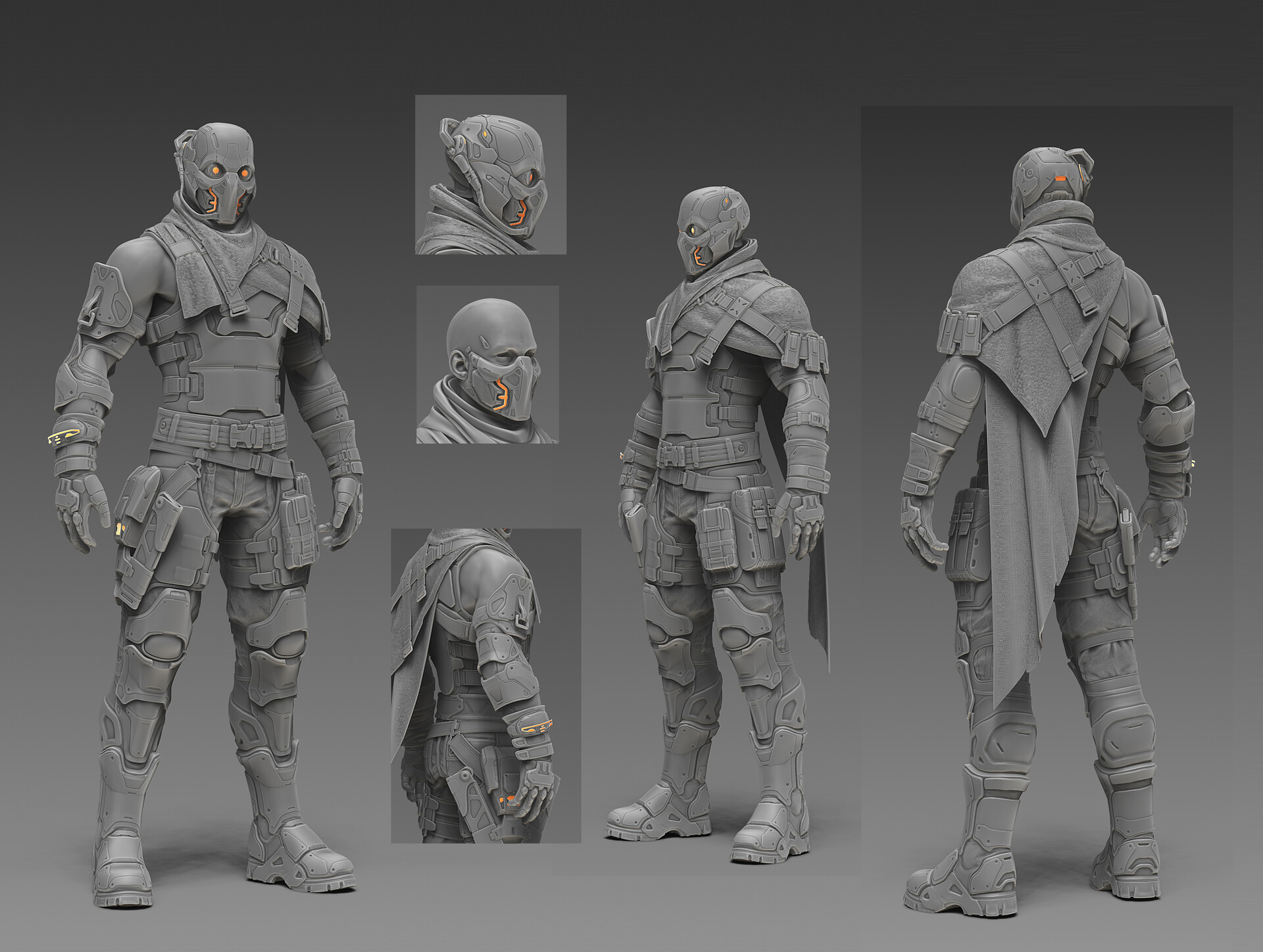 ArtStation - Bounty Hunter class sculpt and textures
