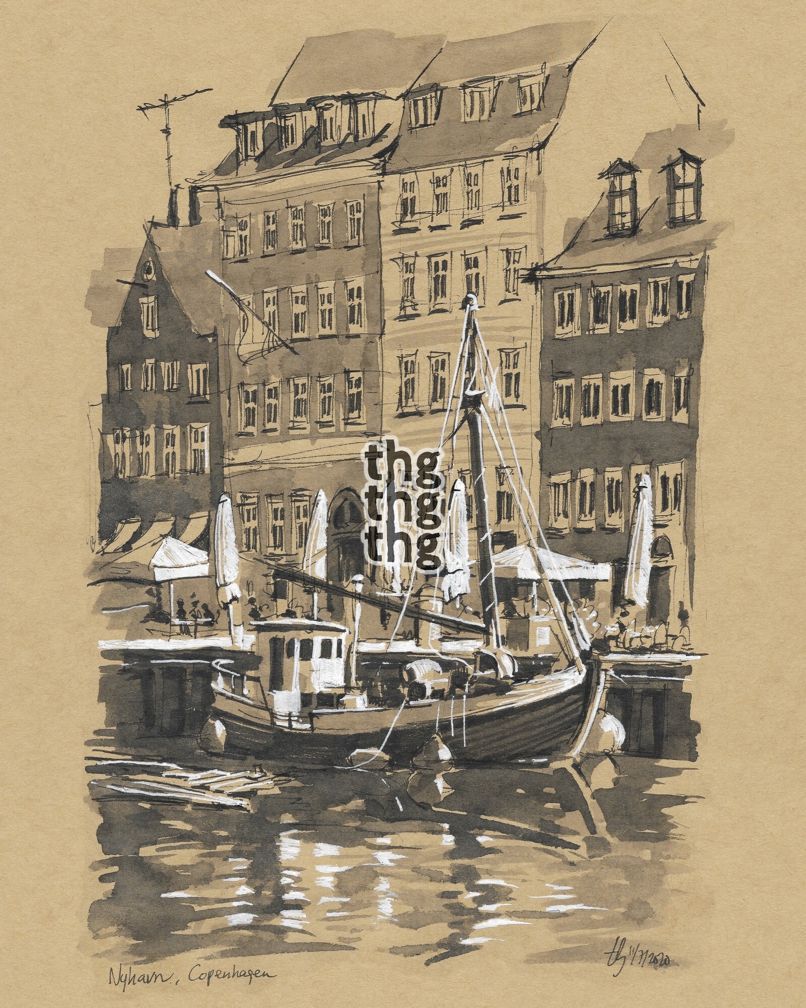 Harry Gunawan - A Boat in Nyhavn, Copenhagen