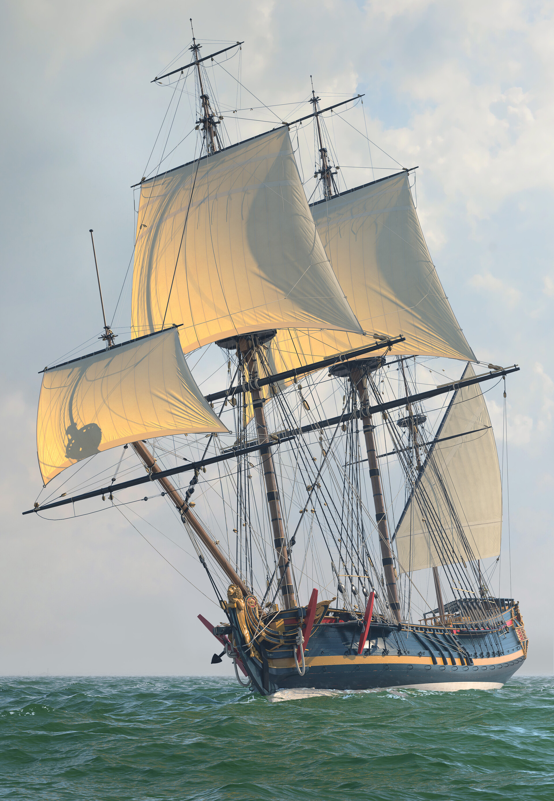 ArtStation - Rokshanek's ship Wager.