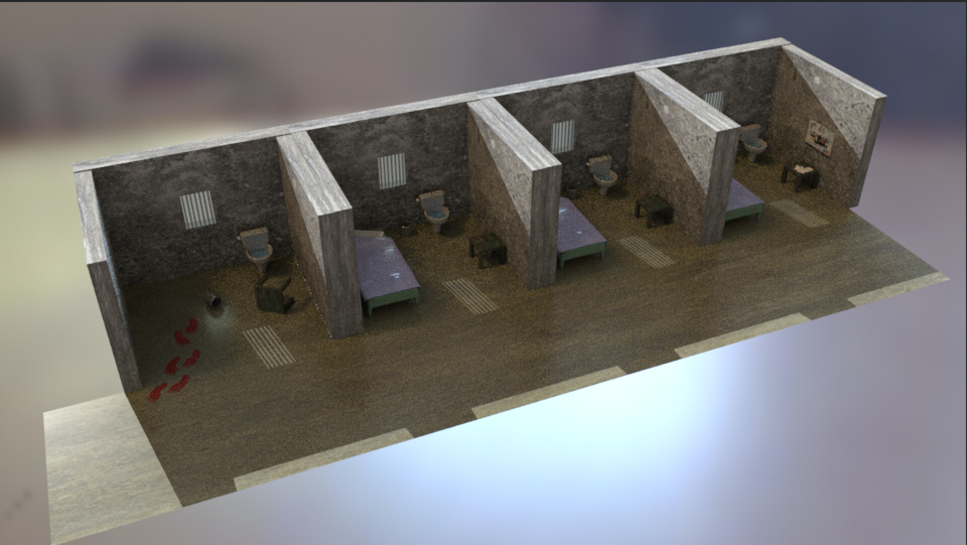 ArtStation - Small Scale Prison Scene