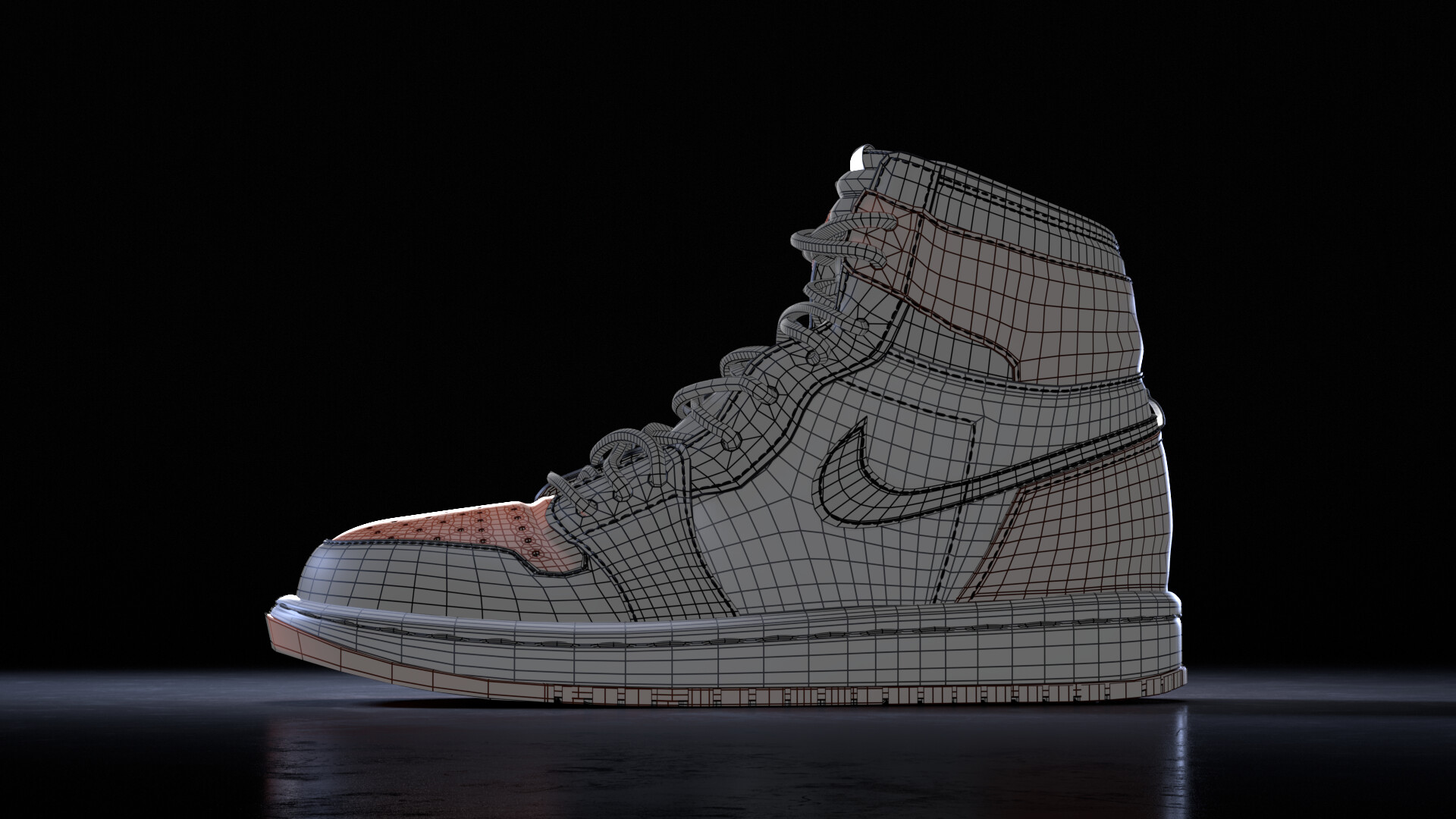 Mikhail Egorov - Air Jordan 1 3D Model - Orange