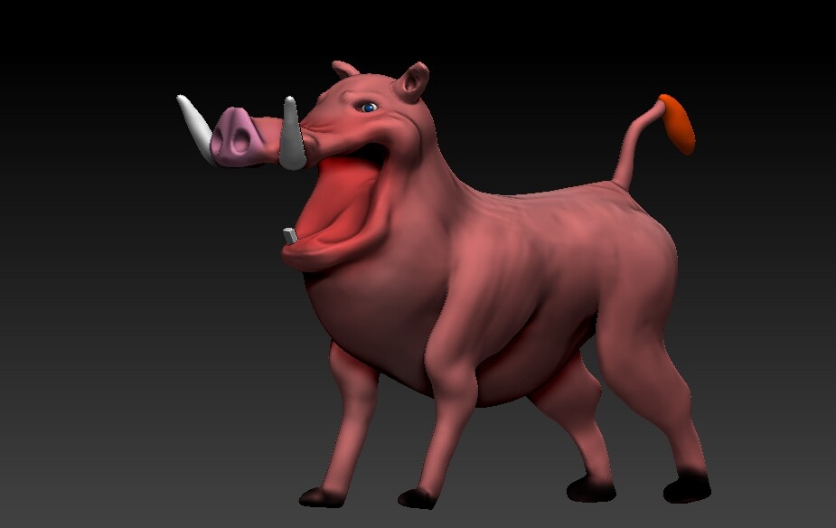 ArtStation - stylized Wild Boar 3D Sculpt -Zbrush