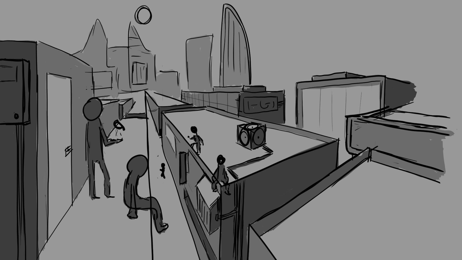 Mark Kappen - Concept art Dystopian City