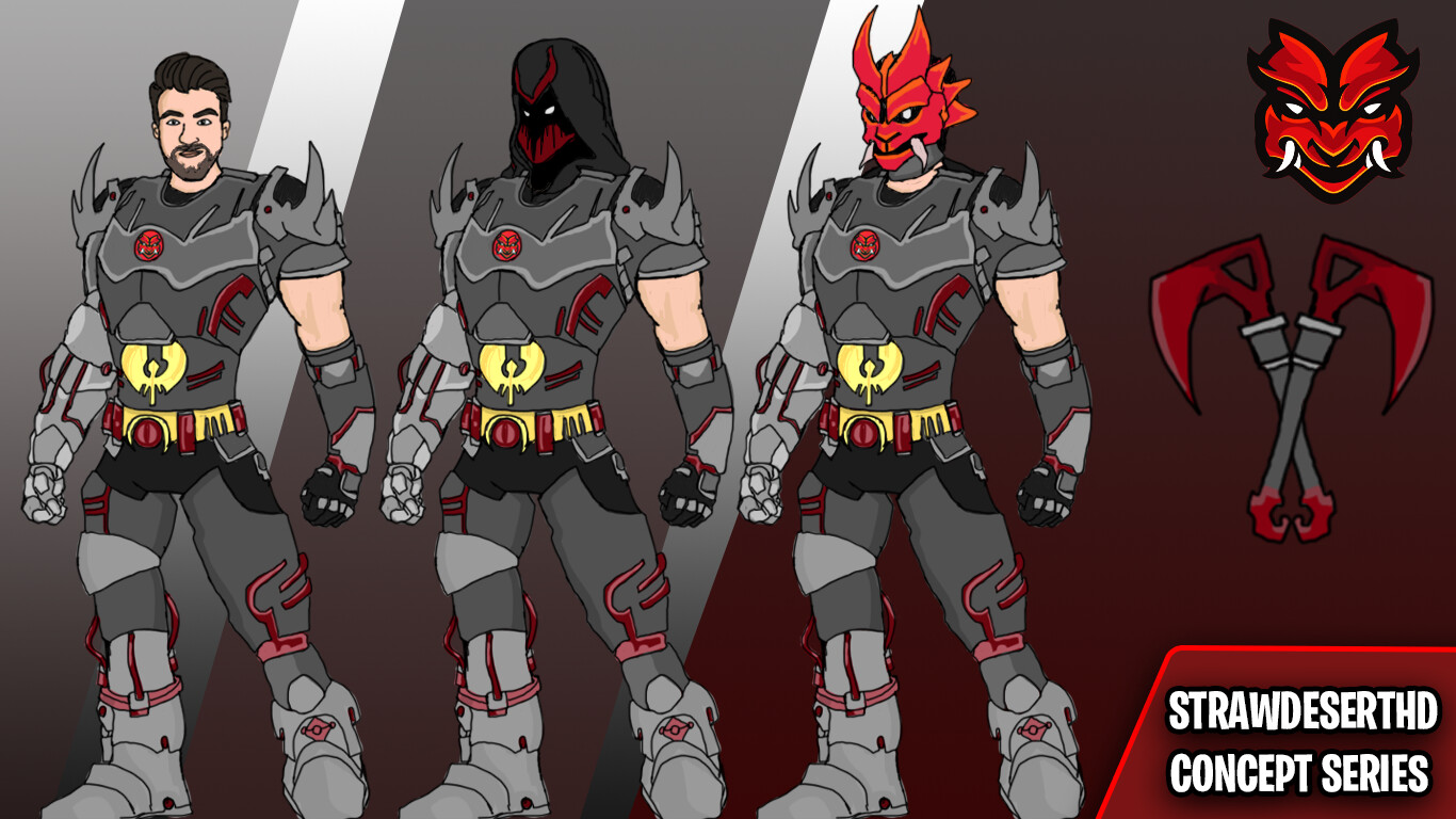 StrawDesertHD - Content Creators (Fan-Made) Concept Outfit Designs for Fortnite