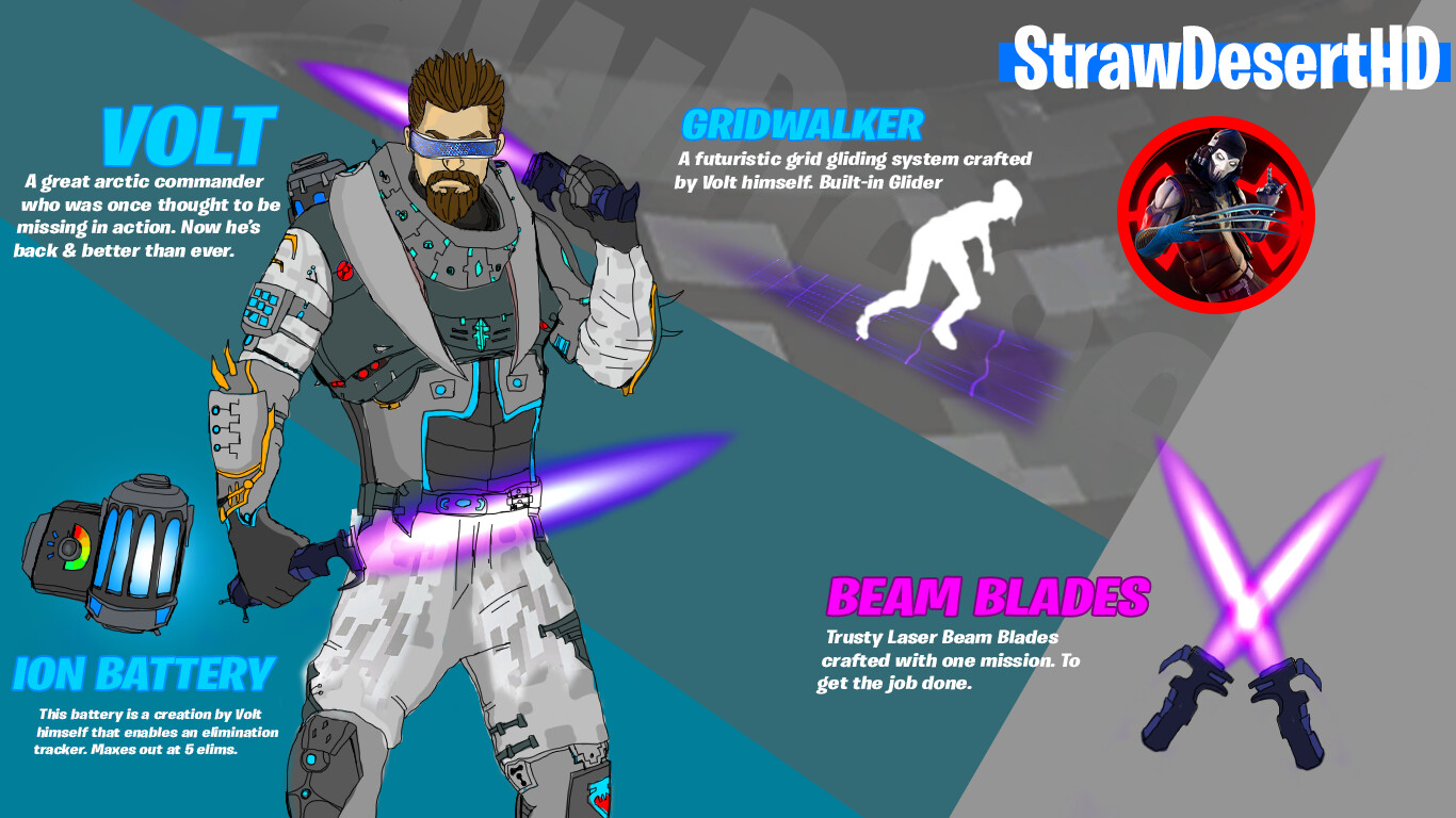 ArtStation - Volt (Fan-Made) Concept Outfit Design for Fortnite