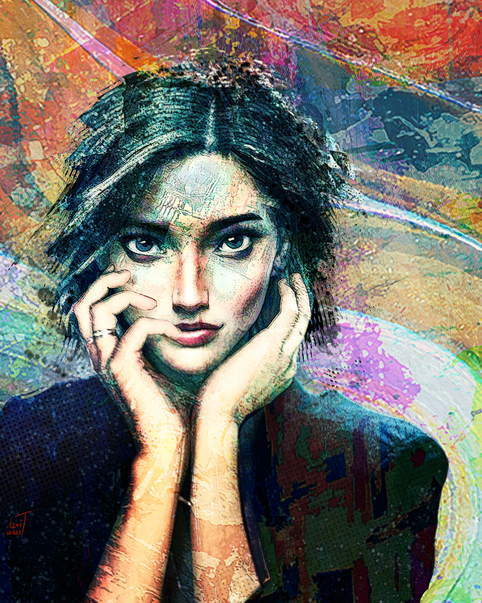 ArtStation - Swirly Portrait