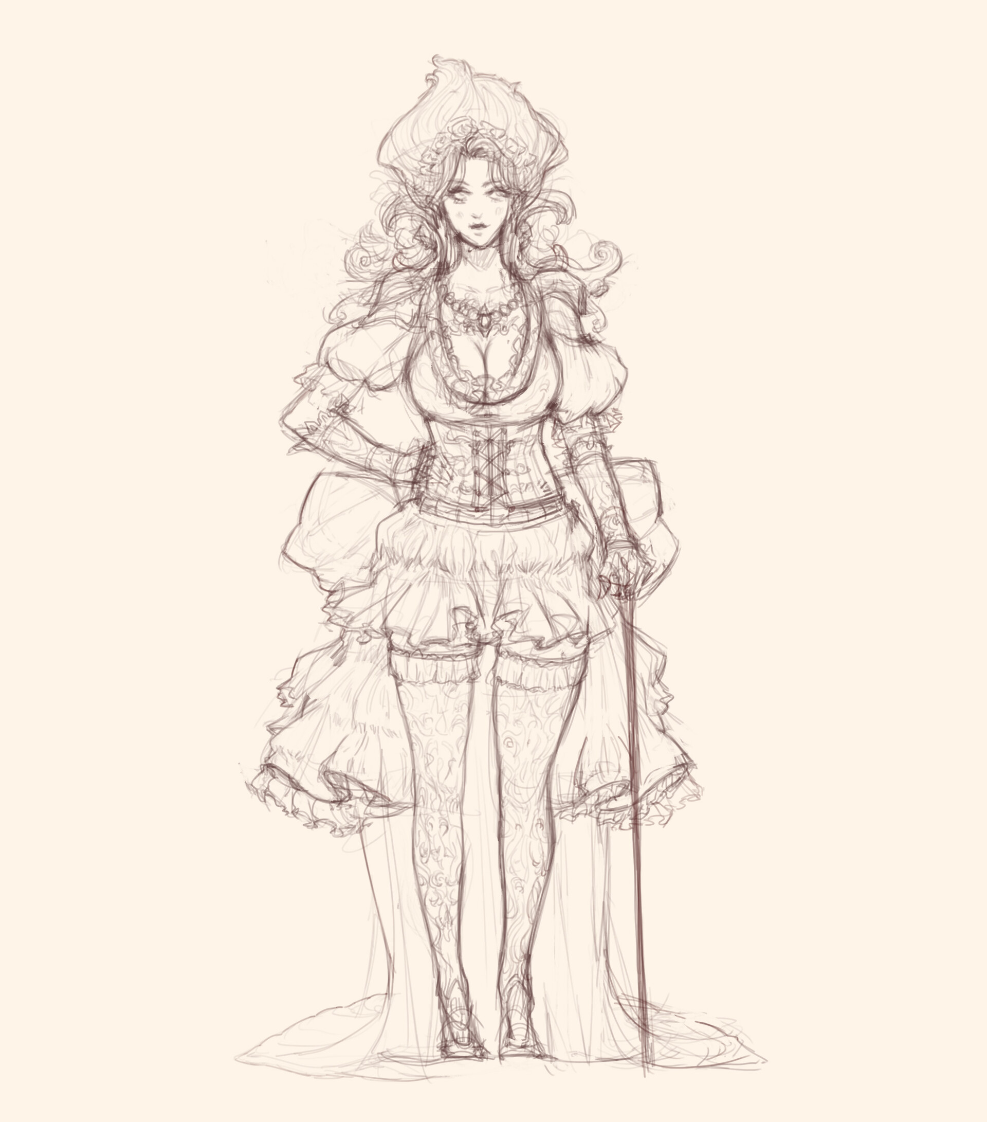 ArtStation - Baroque Lady