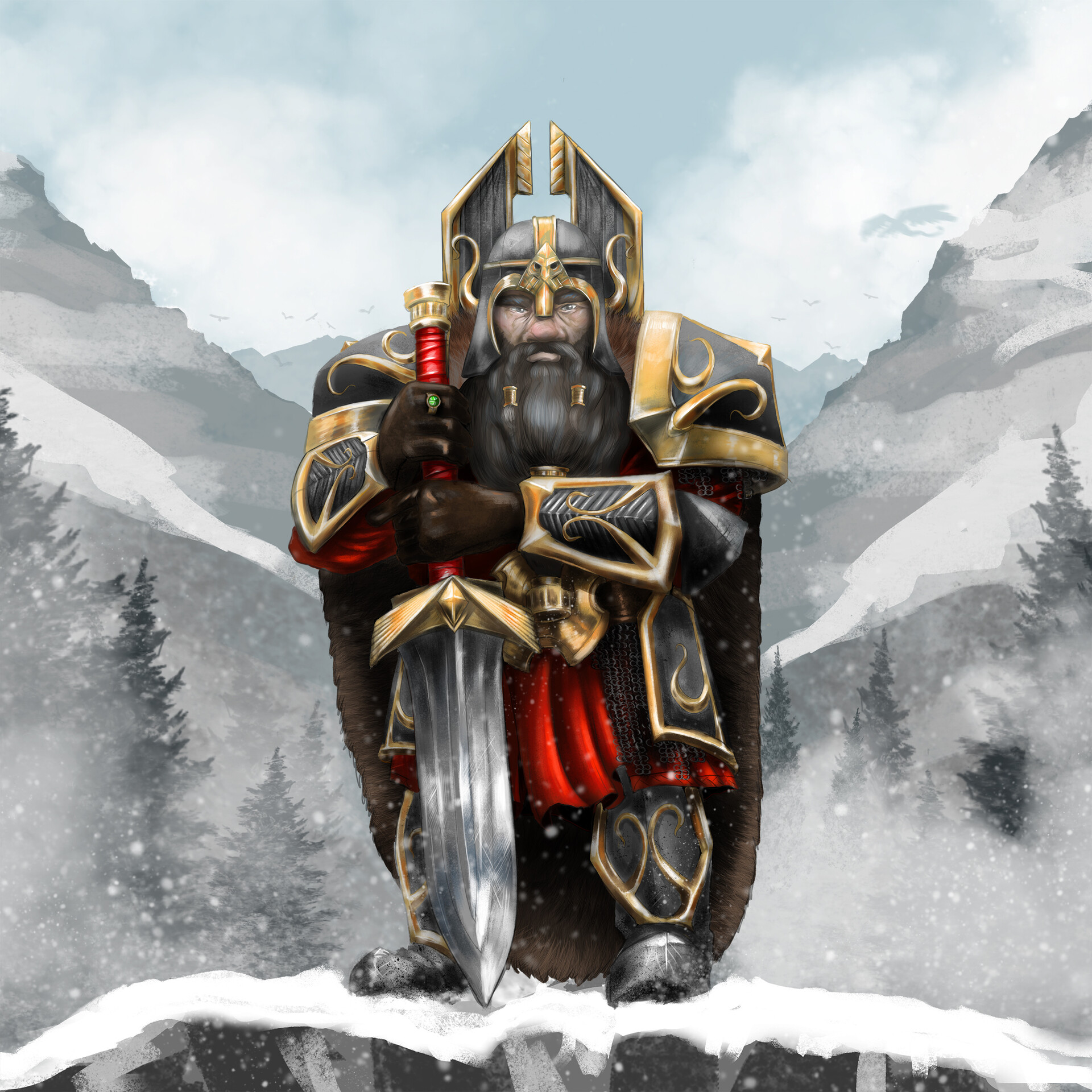ArtStation - Dwarf Warrior / Guerrier Nain