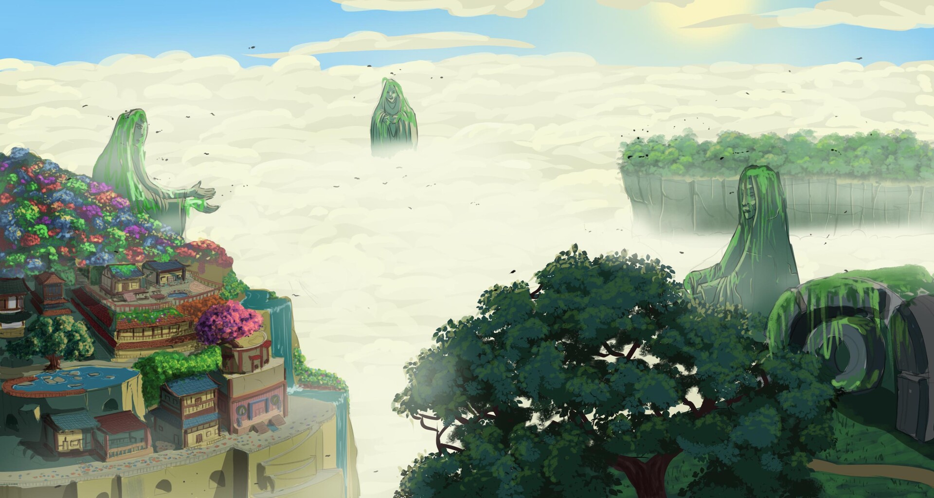 ArtStation - Cliff temple