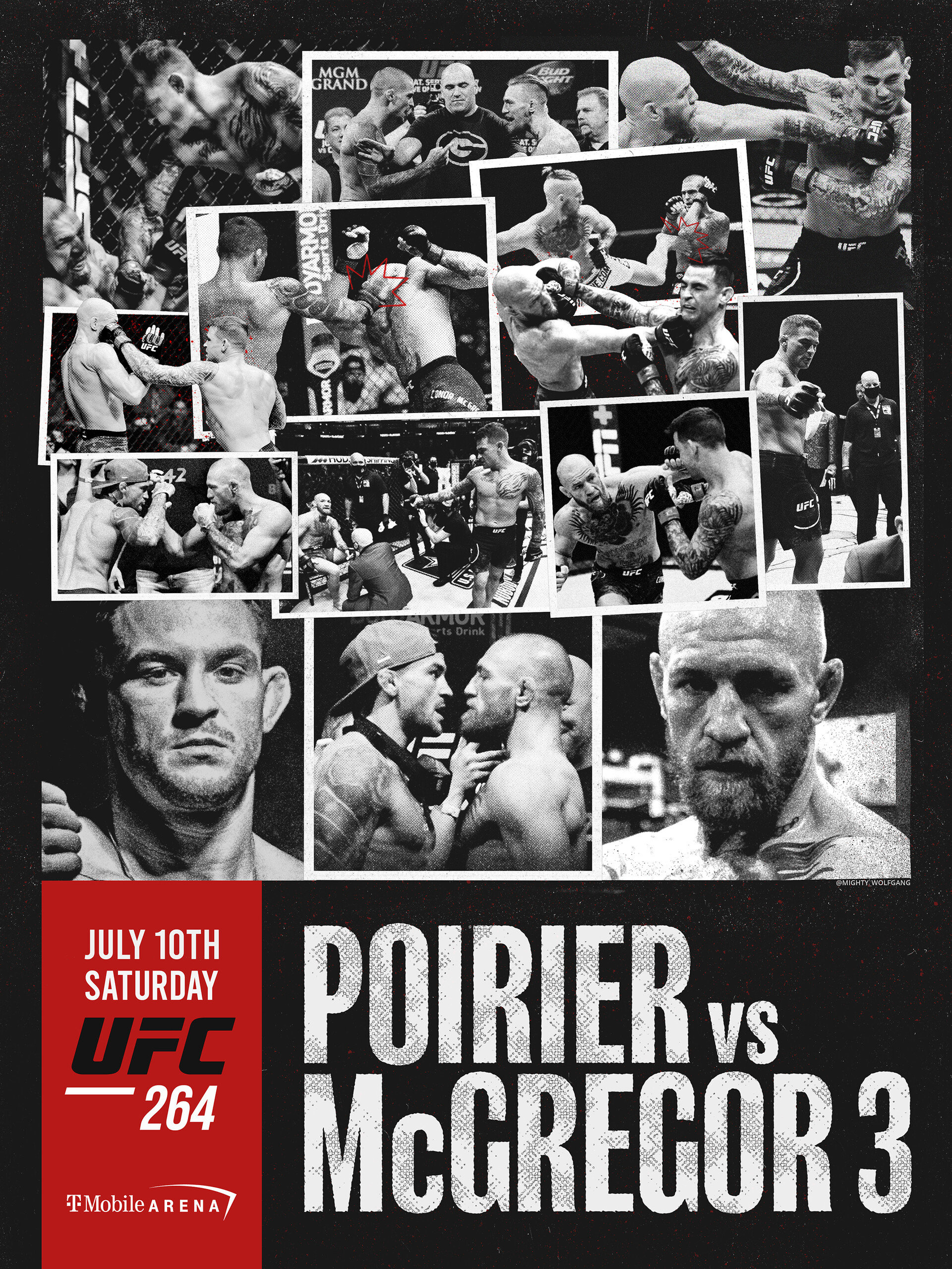 Mighty_Wolfgang - UFC264 Poster, Conor Mcgregor vs Dustin Poirier