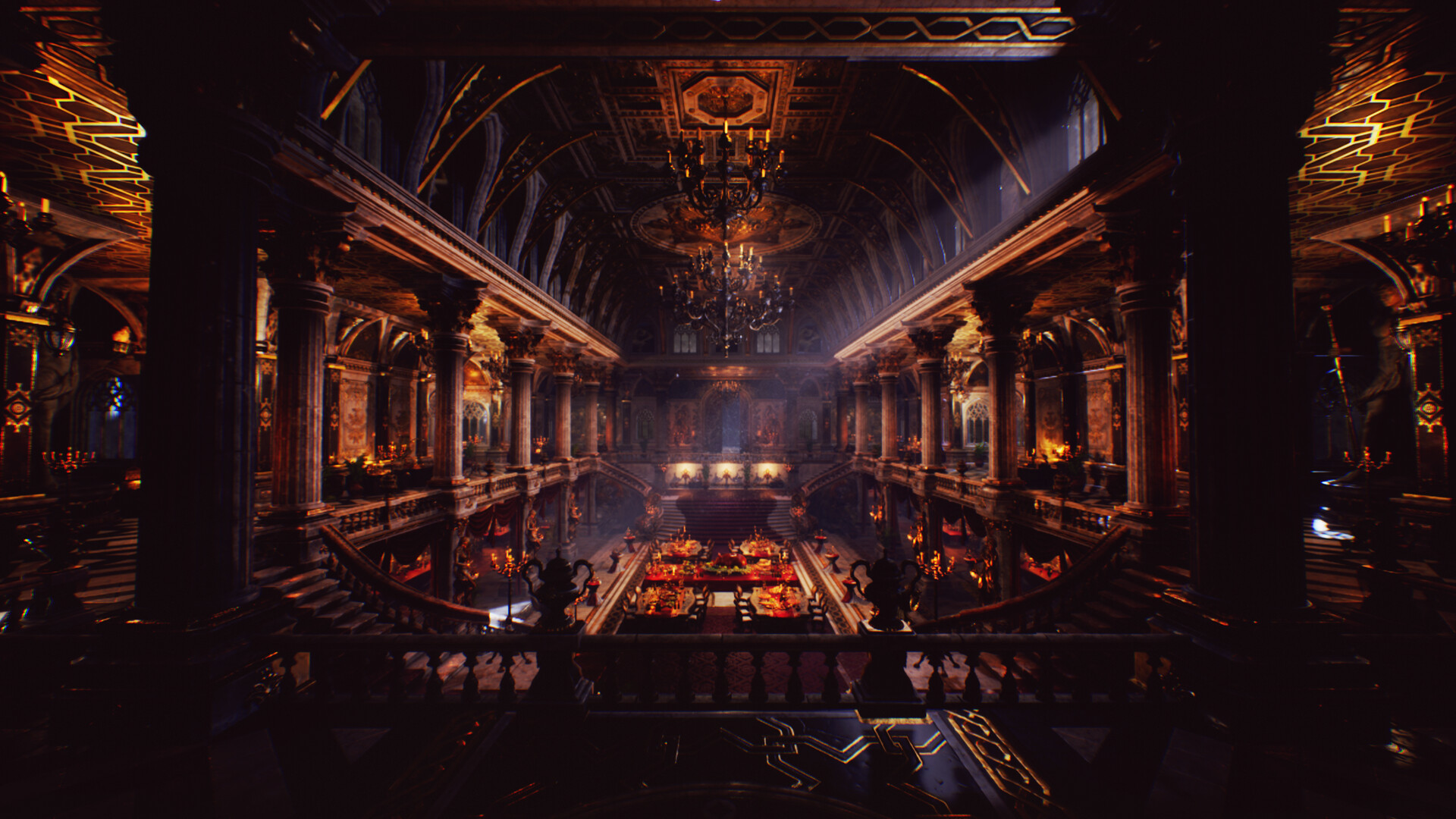ArtStation - Banquet Hall_Night Ver.