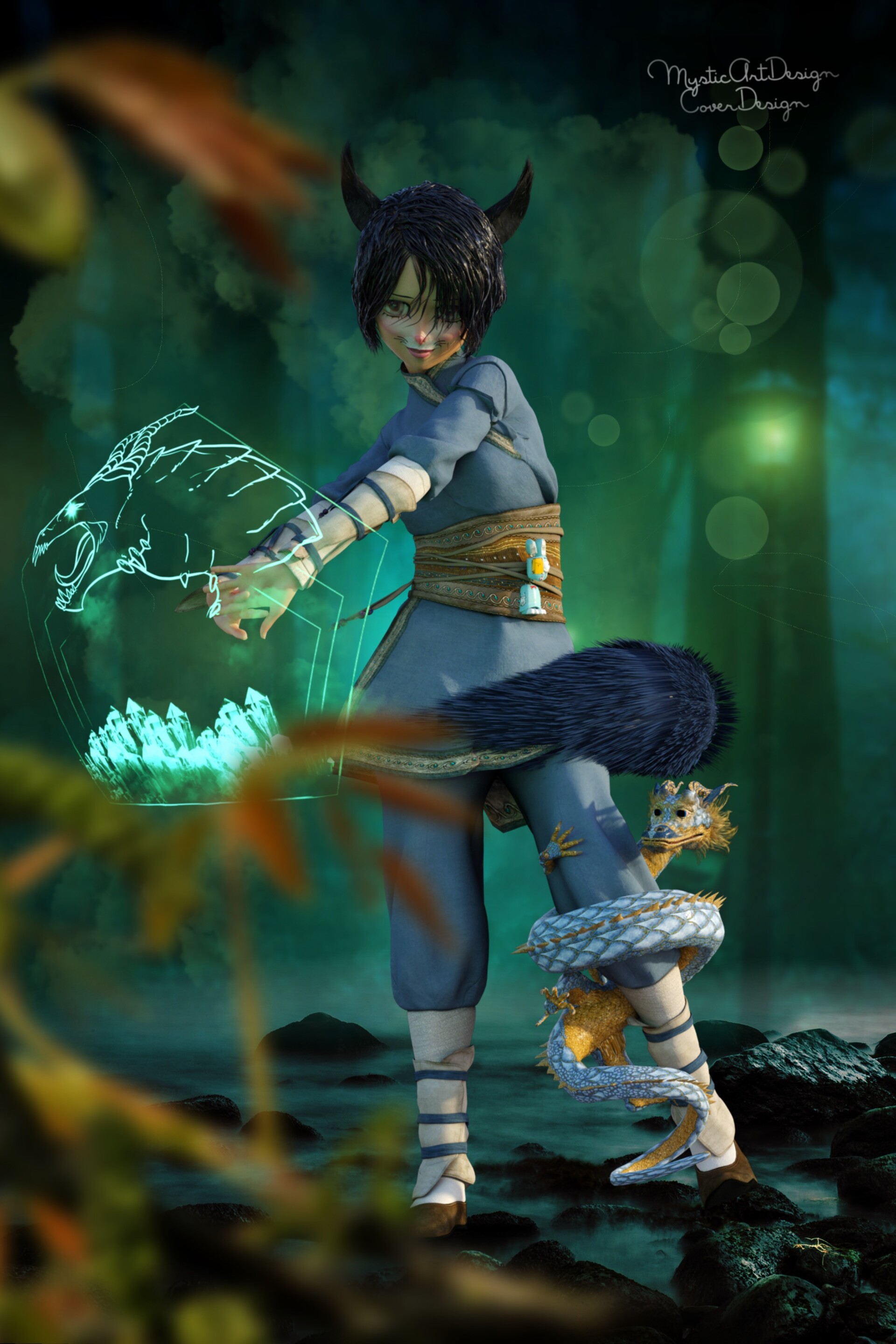 ArtStation - Foxy and Drangon