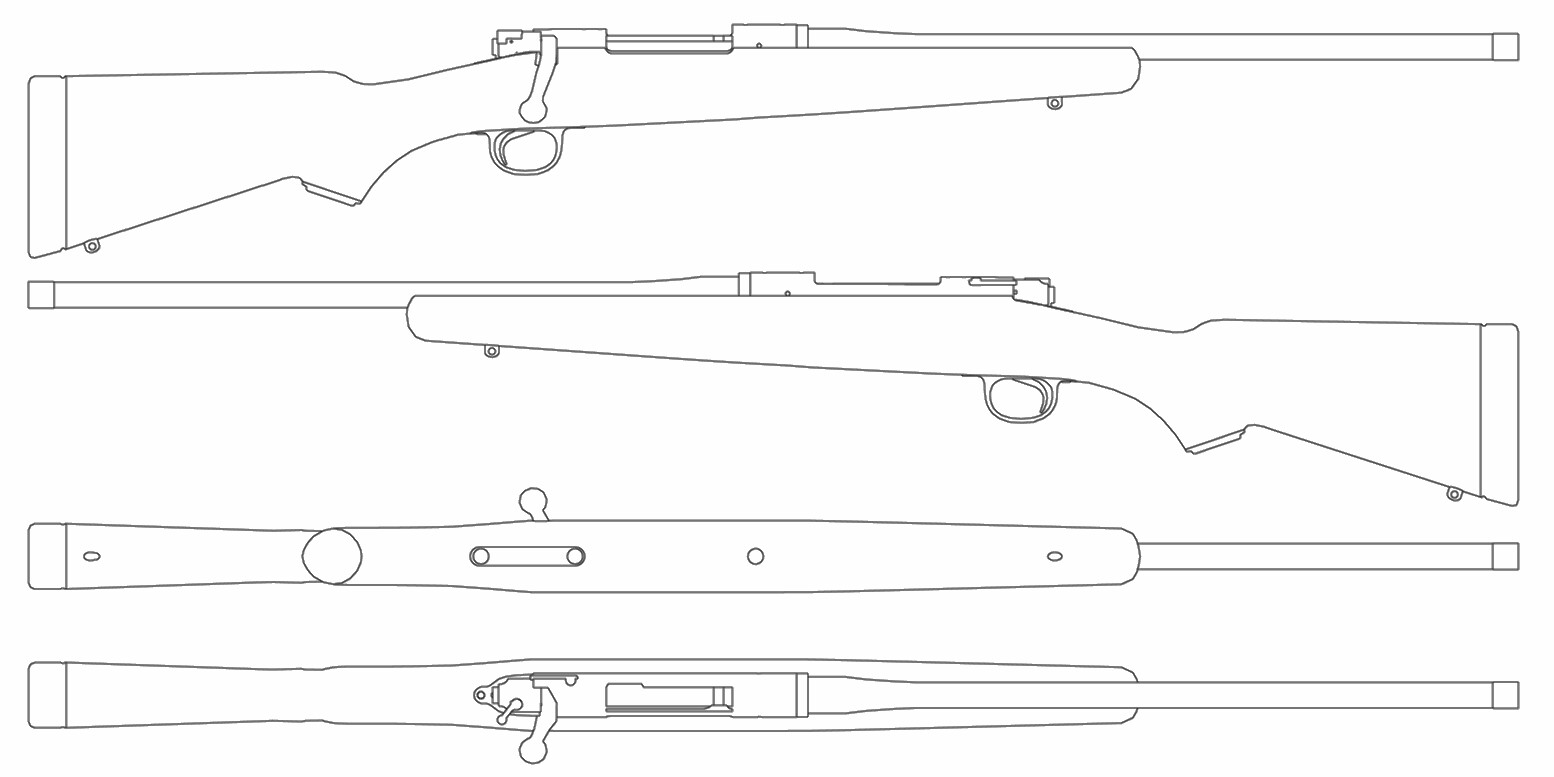ArtStation - Dakota Arms- Model 97 [Blueprint]