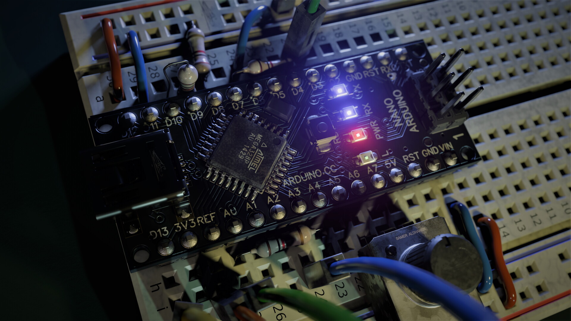 ArtStation - Arduino Breadboard Circuit