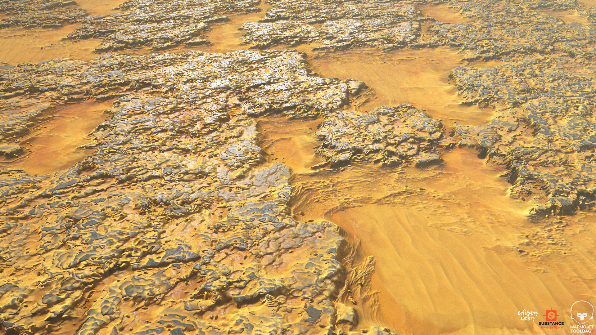 ArtStation - Desert Bedrock Material Study