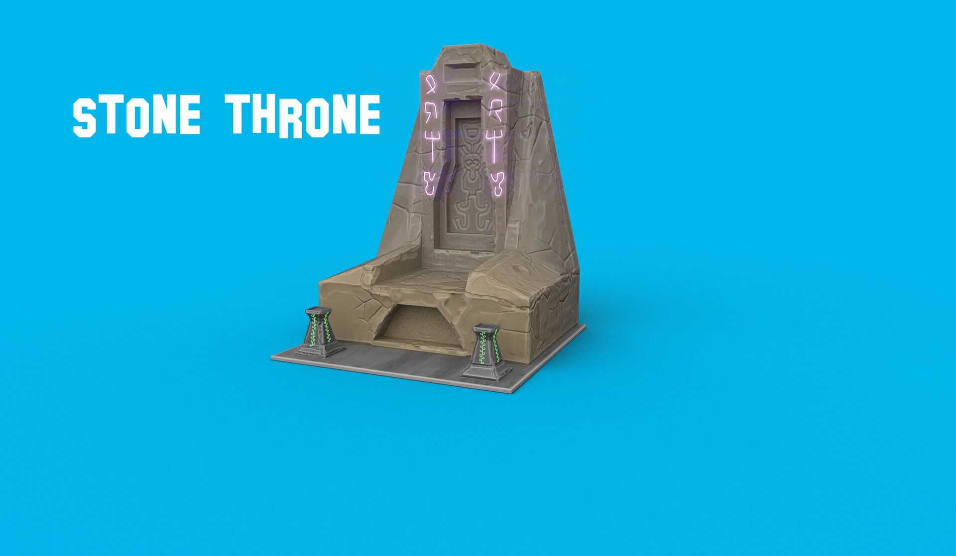 ArtStation - Stylized Stone Throne