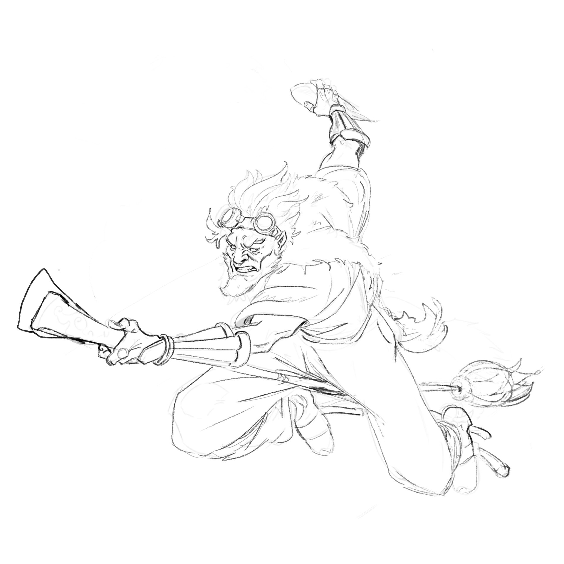 quidditch player drawing