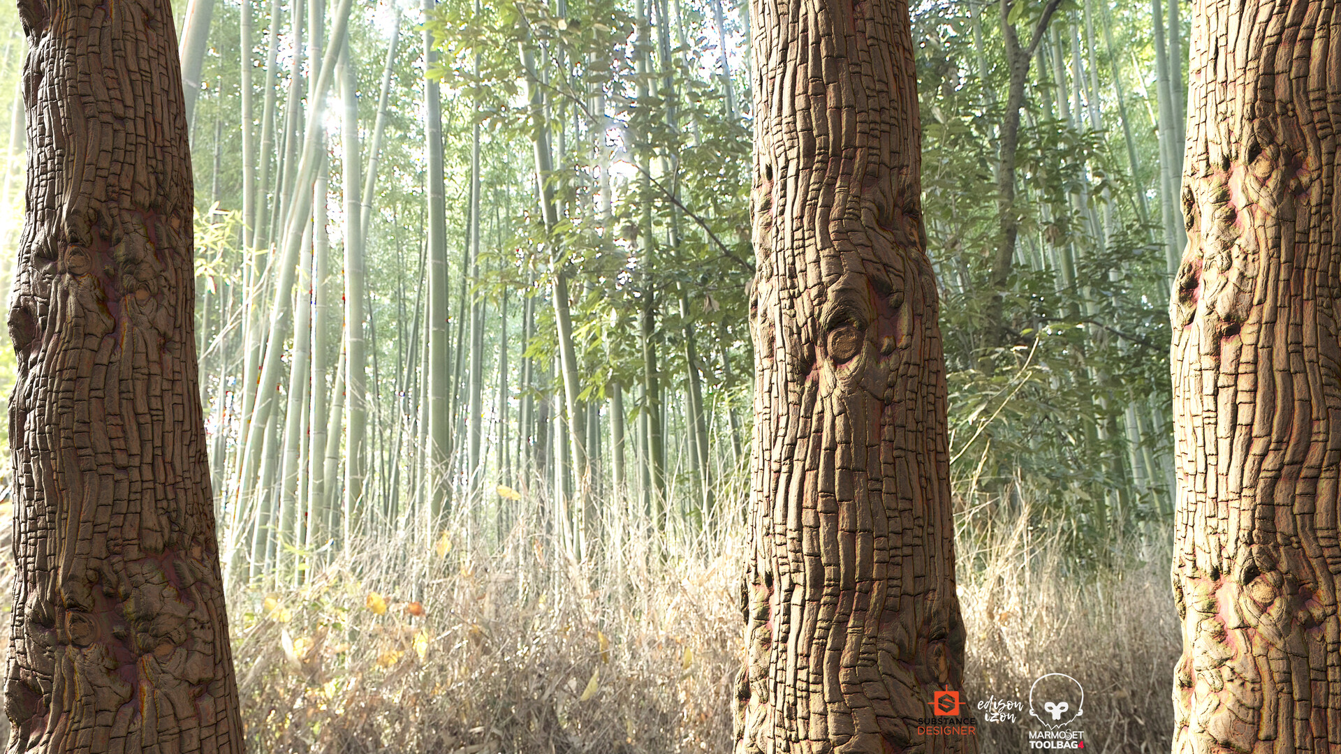ArtStation - Tree Bark Material Study