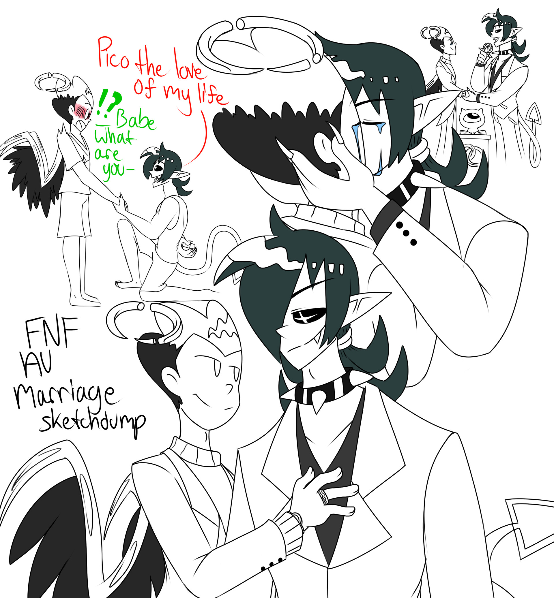 ArtStation - FNF AU: PicoXBf sketchdump 3