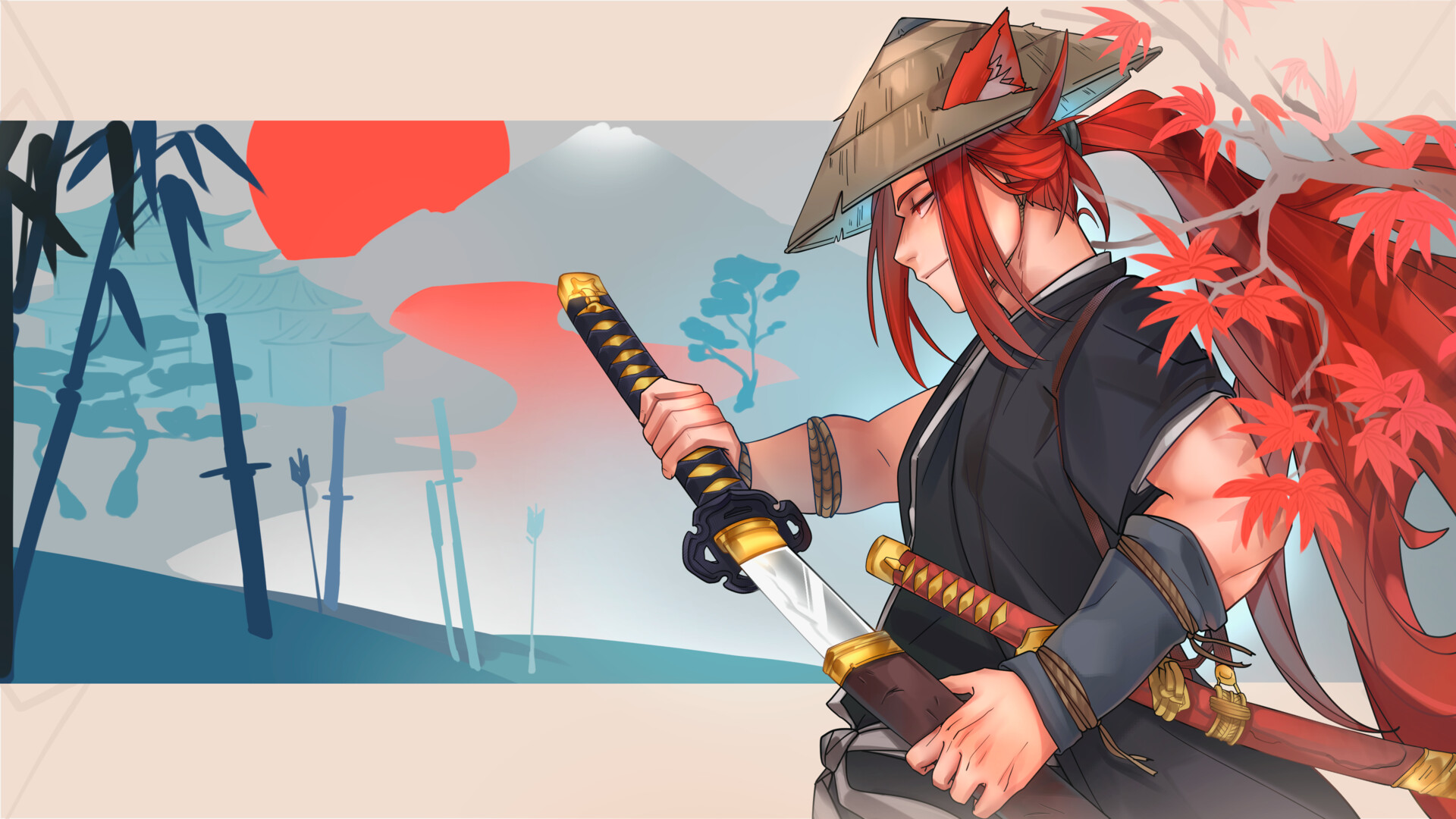 ArtStation - Kuuhaku-kun samurai