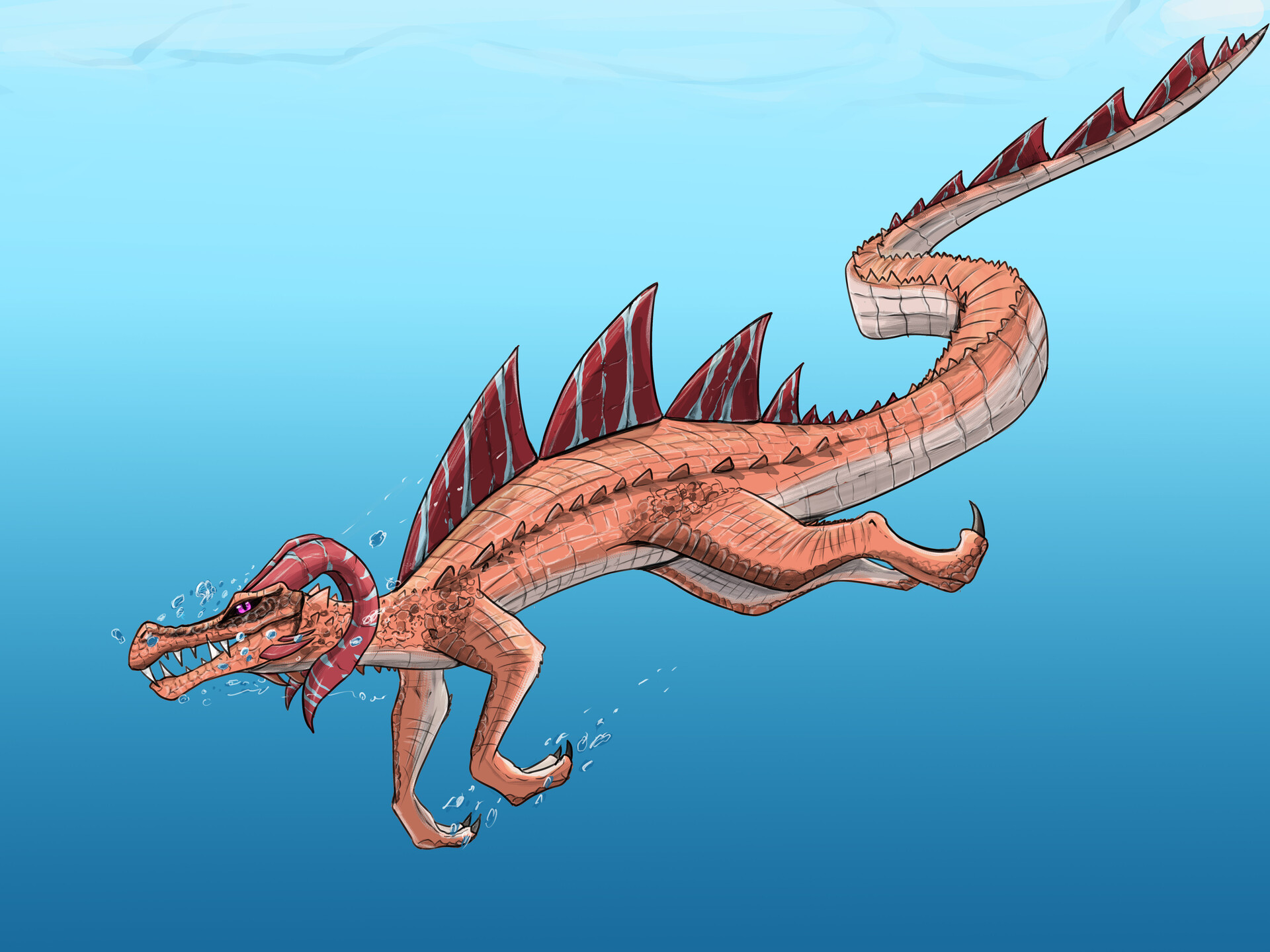 ArtStation - Horned-gator Dragon