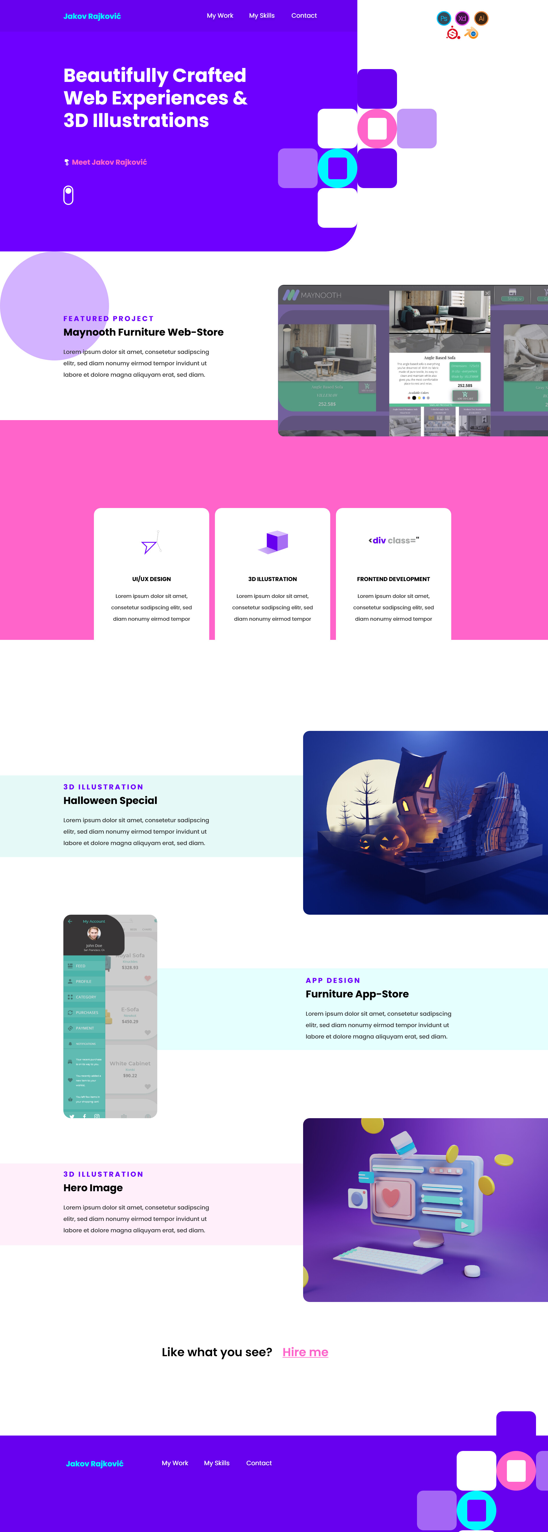 ArtStation - Personal Web Page Design