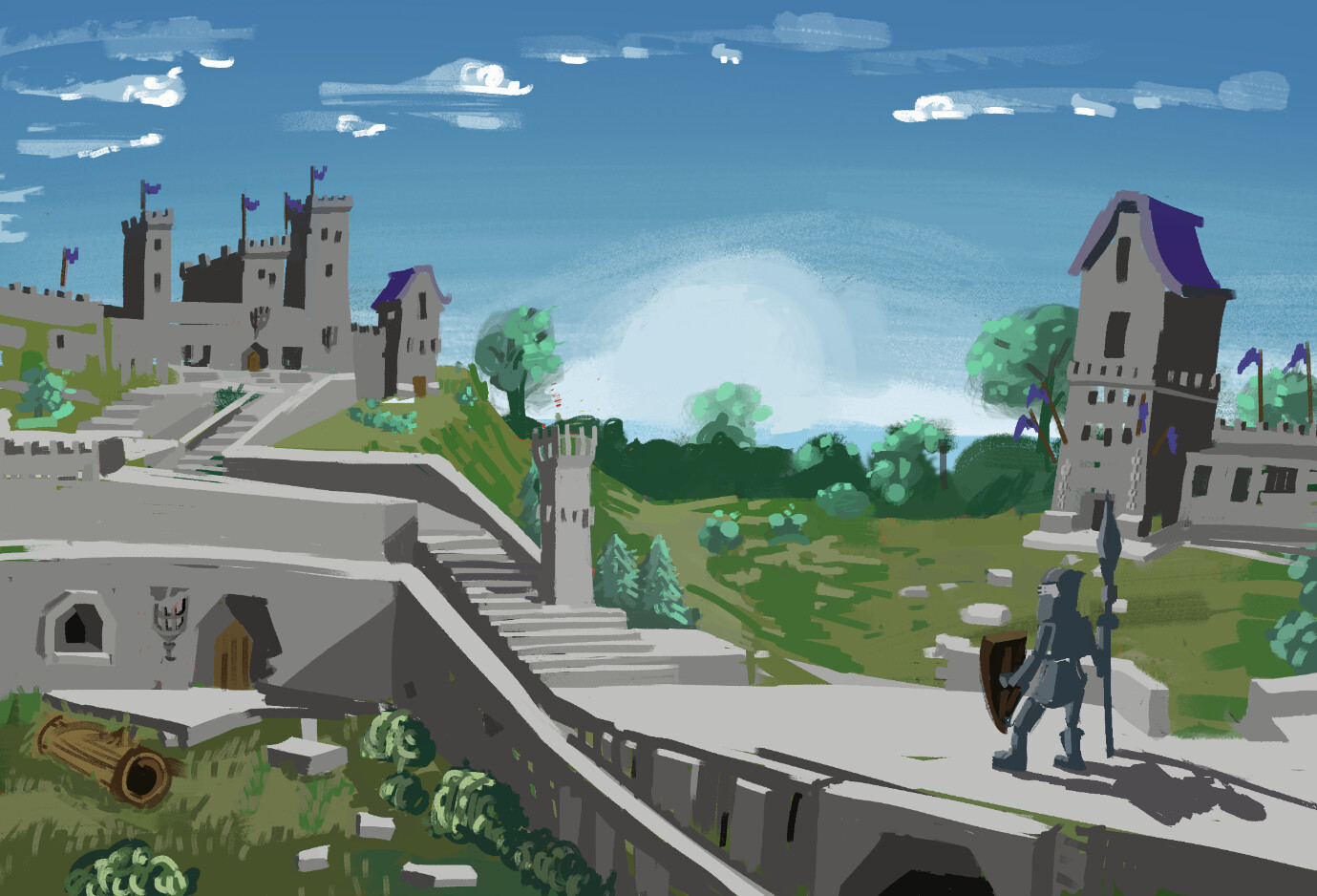 ArtStation - Castle Frontier Landscape