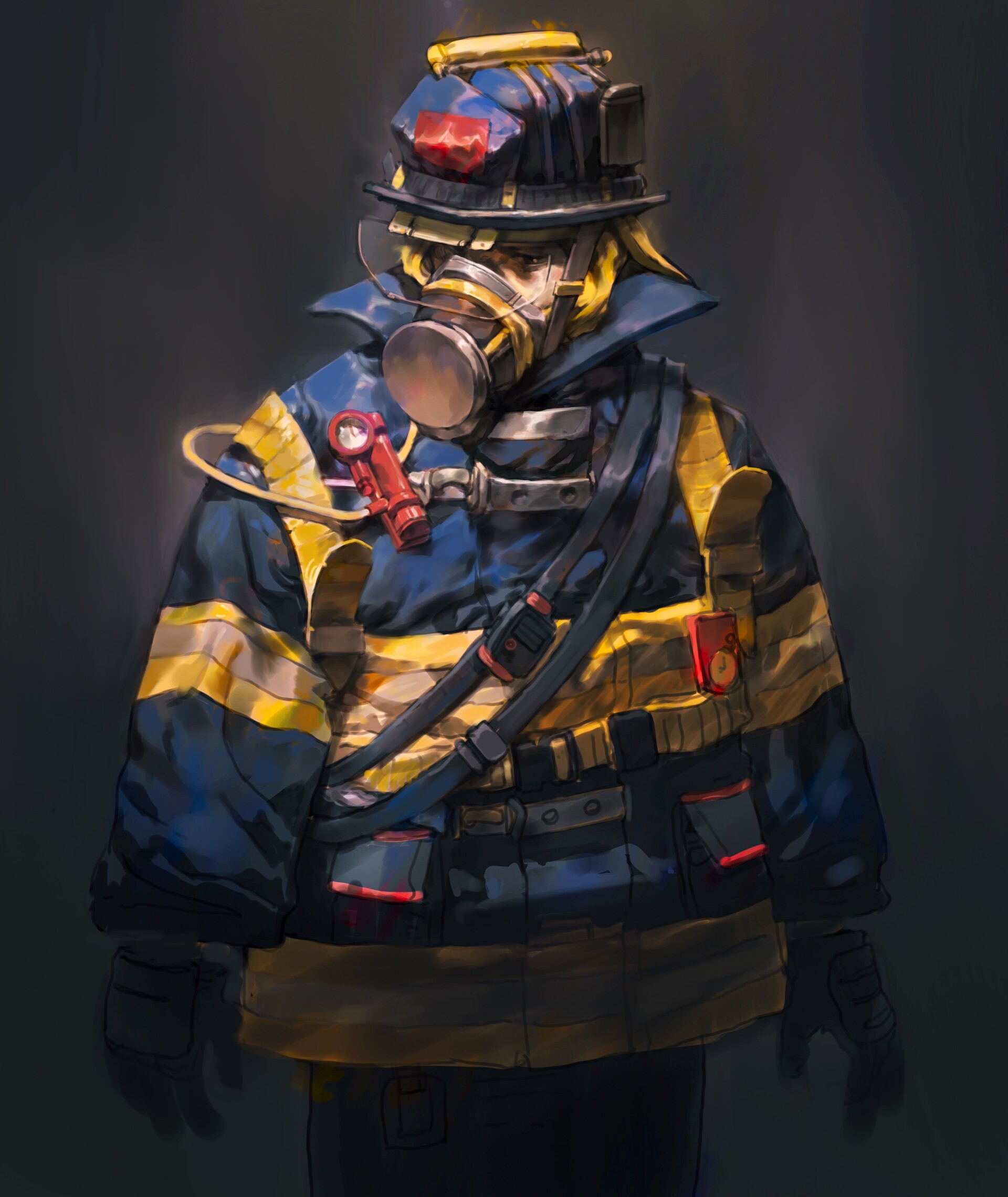 ArtStation - Firefighter character illustration