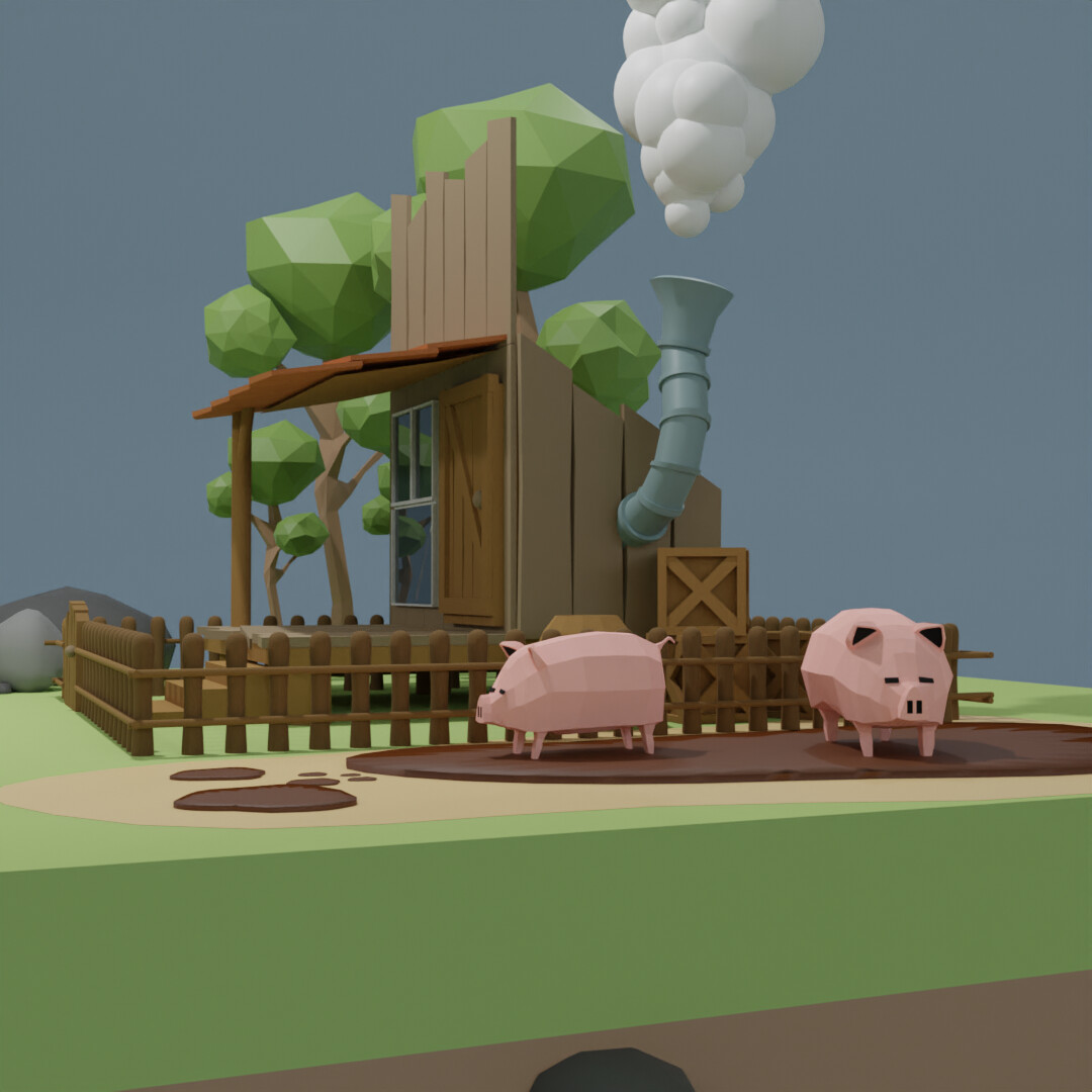 solihatun visual - 3d low poly scene