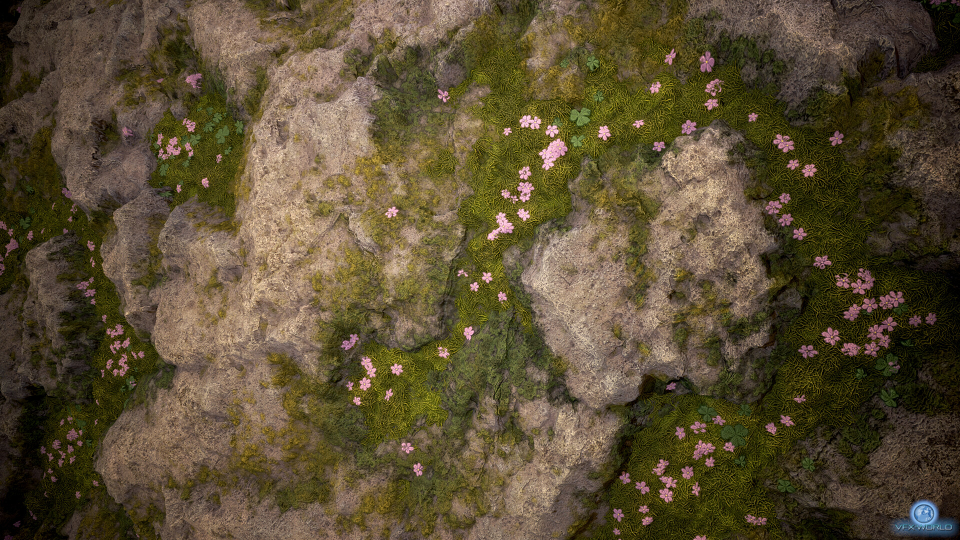 Daniel Badtke - Overgrown Cliffs PBR Material made with Substance ...