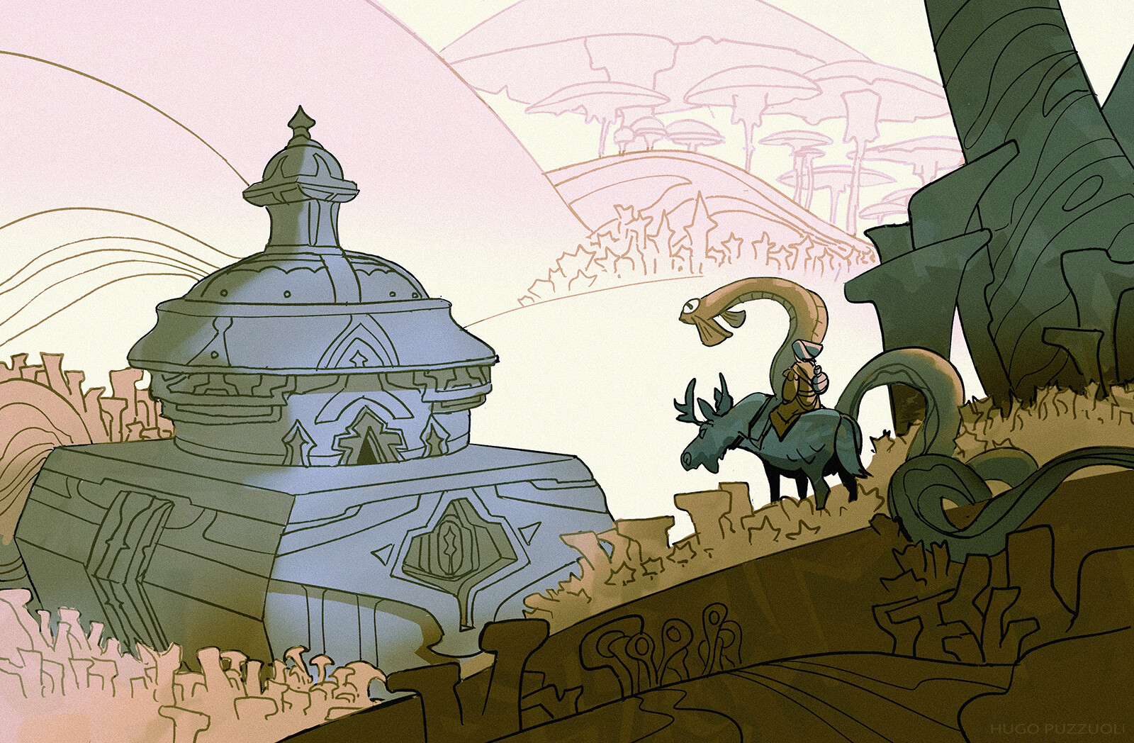 Hugo Puzzuoli - Among trees Inktober 2020