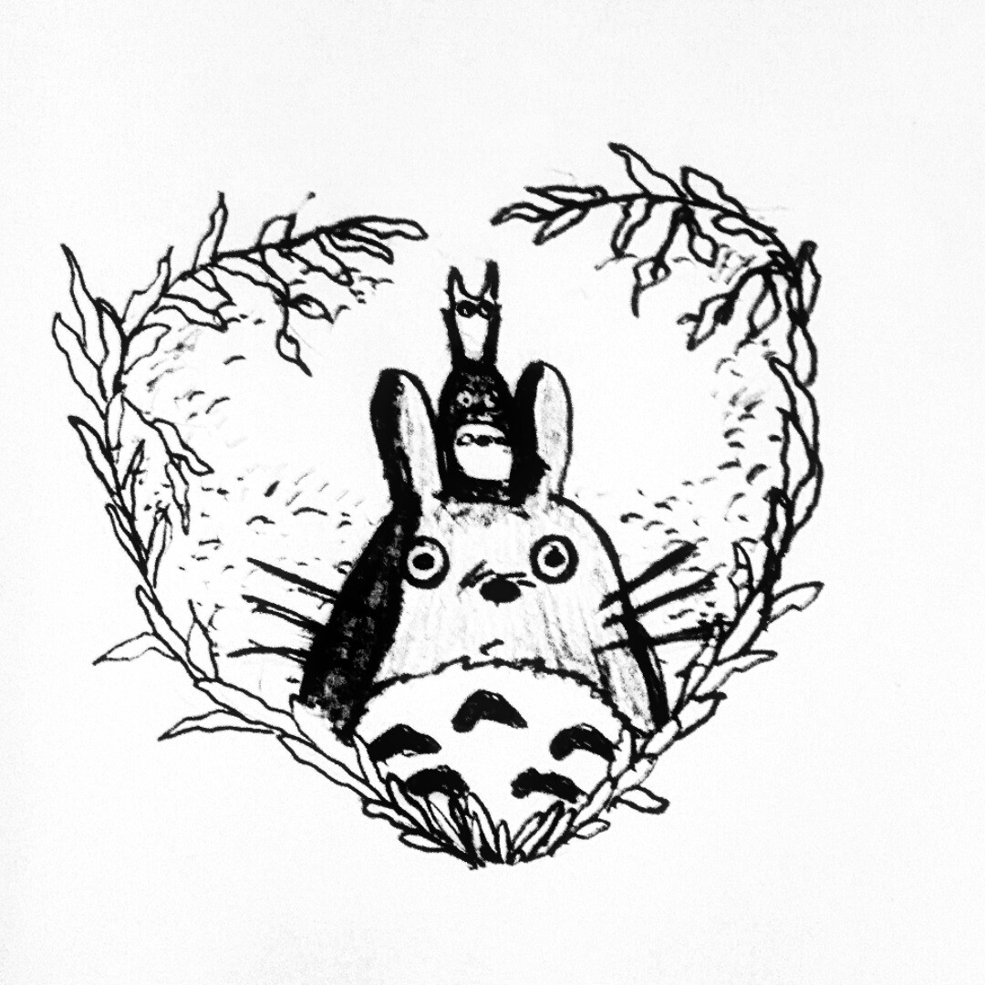White Totoro Tattoo