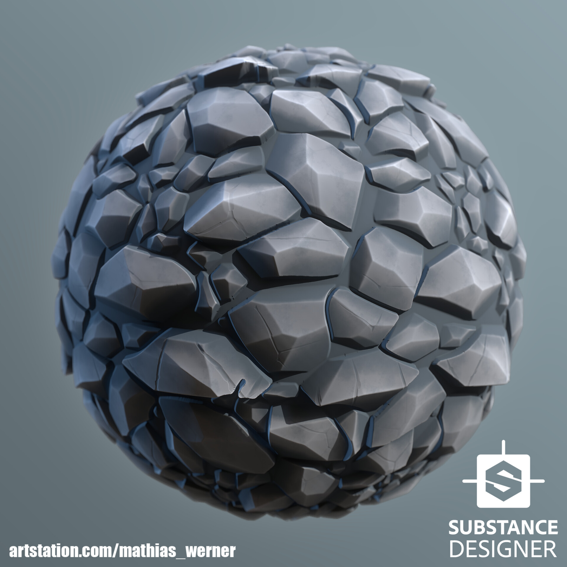 ArtStation - Stylized Rock Wall Material