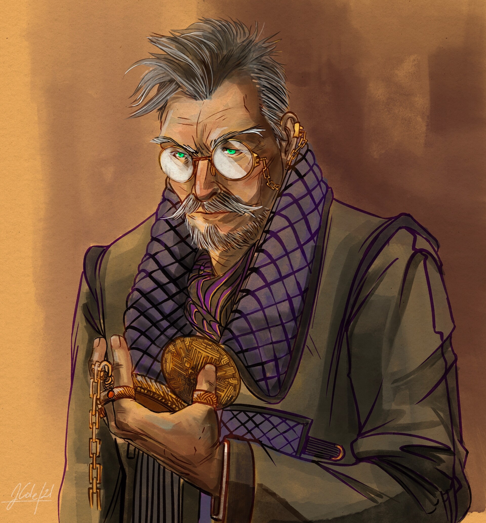 ArtStation - Time Wizard Character Portrait