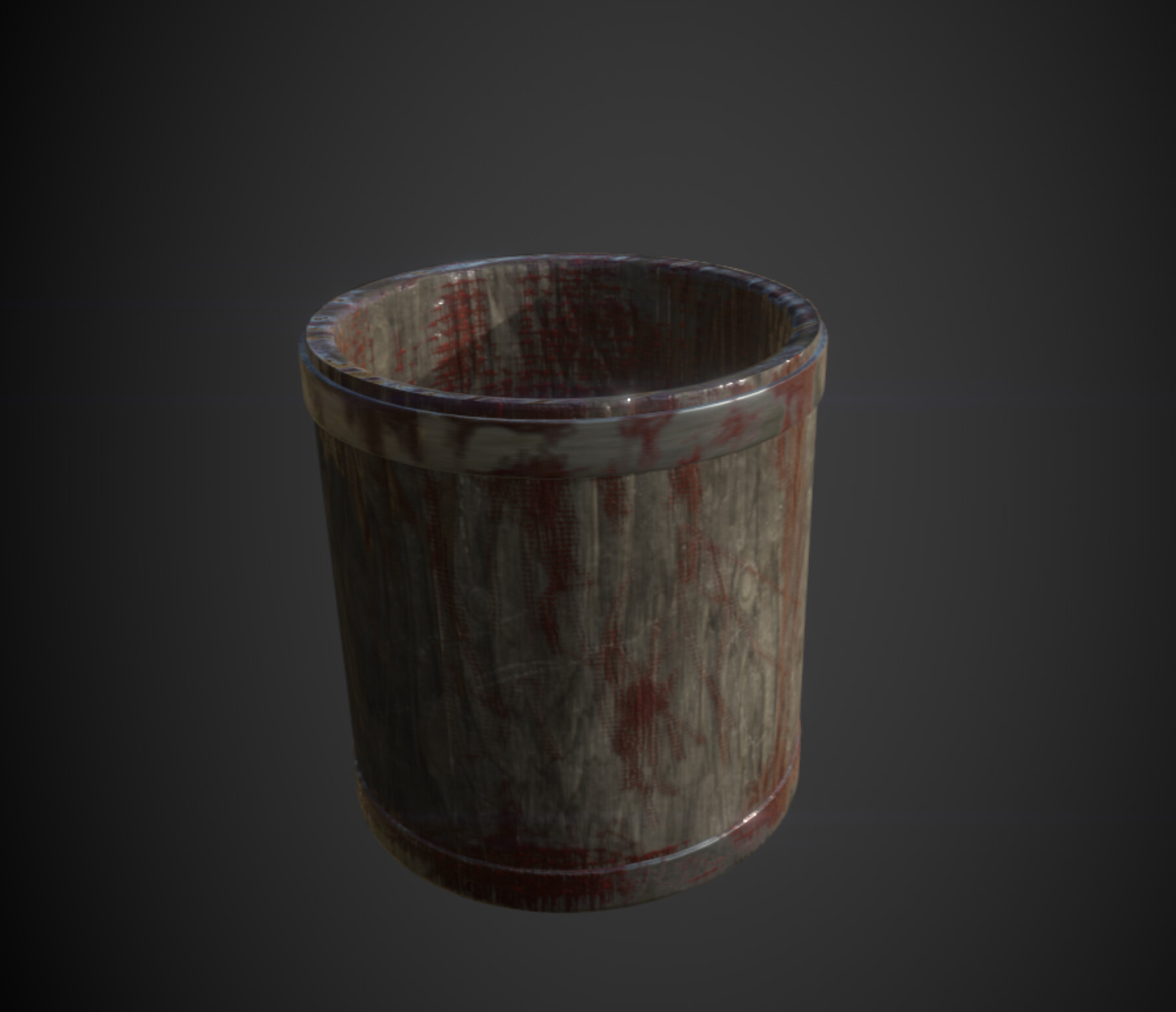 ArtStation - Blooded Waste Bucket 3D Model